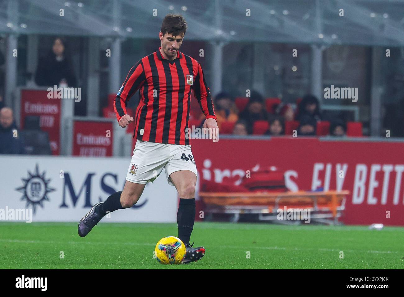 Matteo Gabbia of AC Milan seen in action during Serie A 2024/25 football match between AC Milan ...