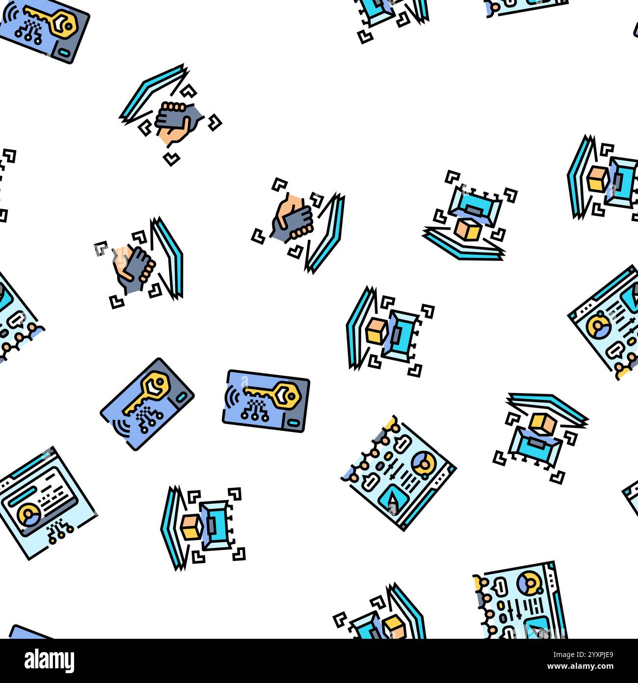 virtual conference event online seamless pattern vector Stock Vector ...