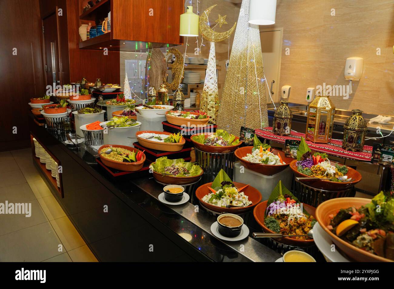 An exquisite display of traditional and modern dishes, showcasing a ...