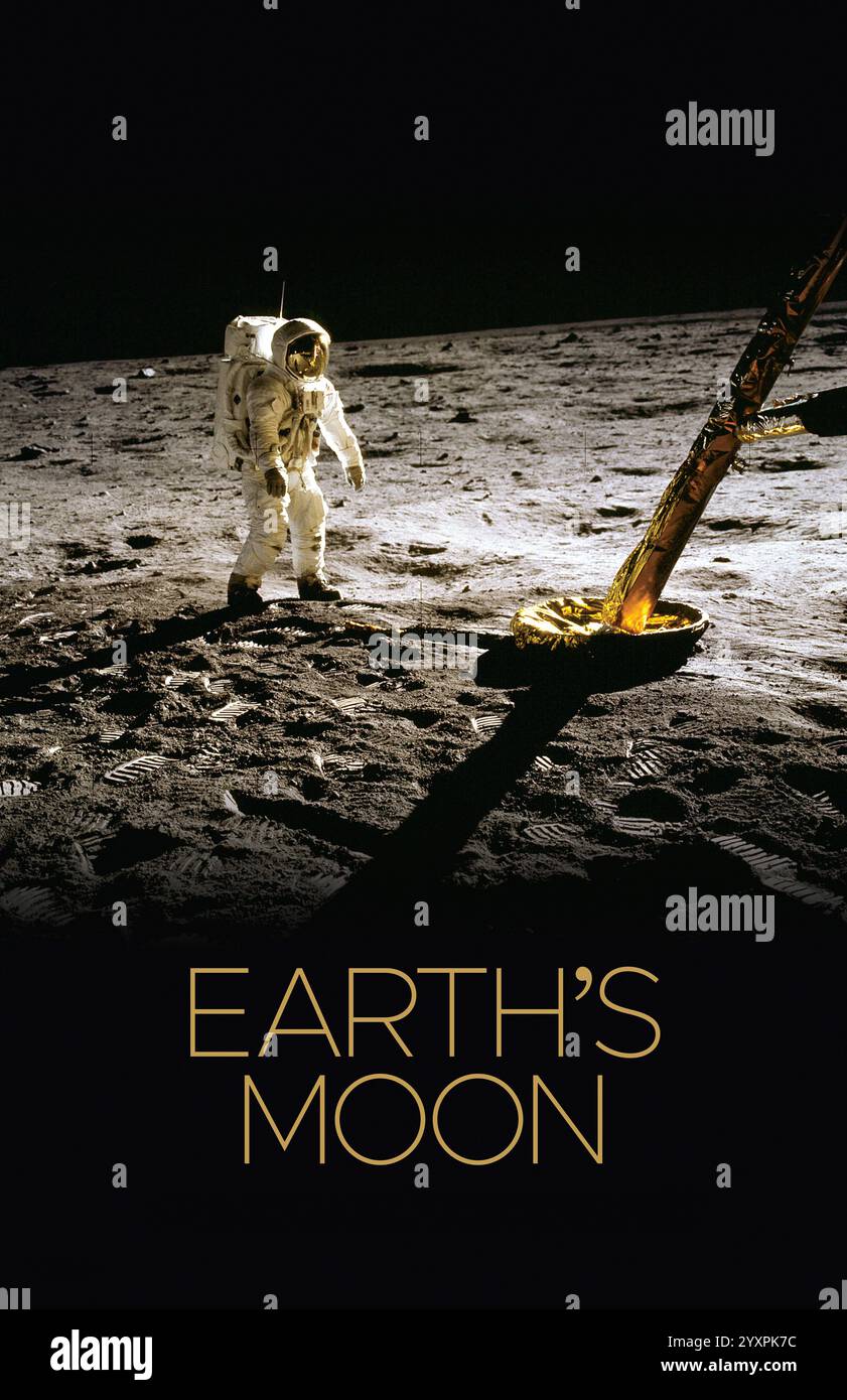 Solar system poster of Earth's moon Stock Photo - Alamy