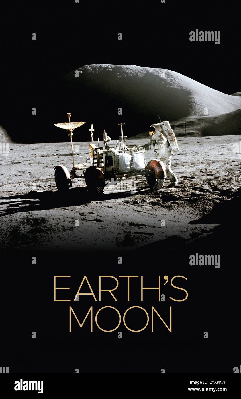 Solar system poster of Earth's moon Stock Photo - Alamy