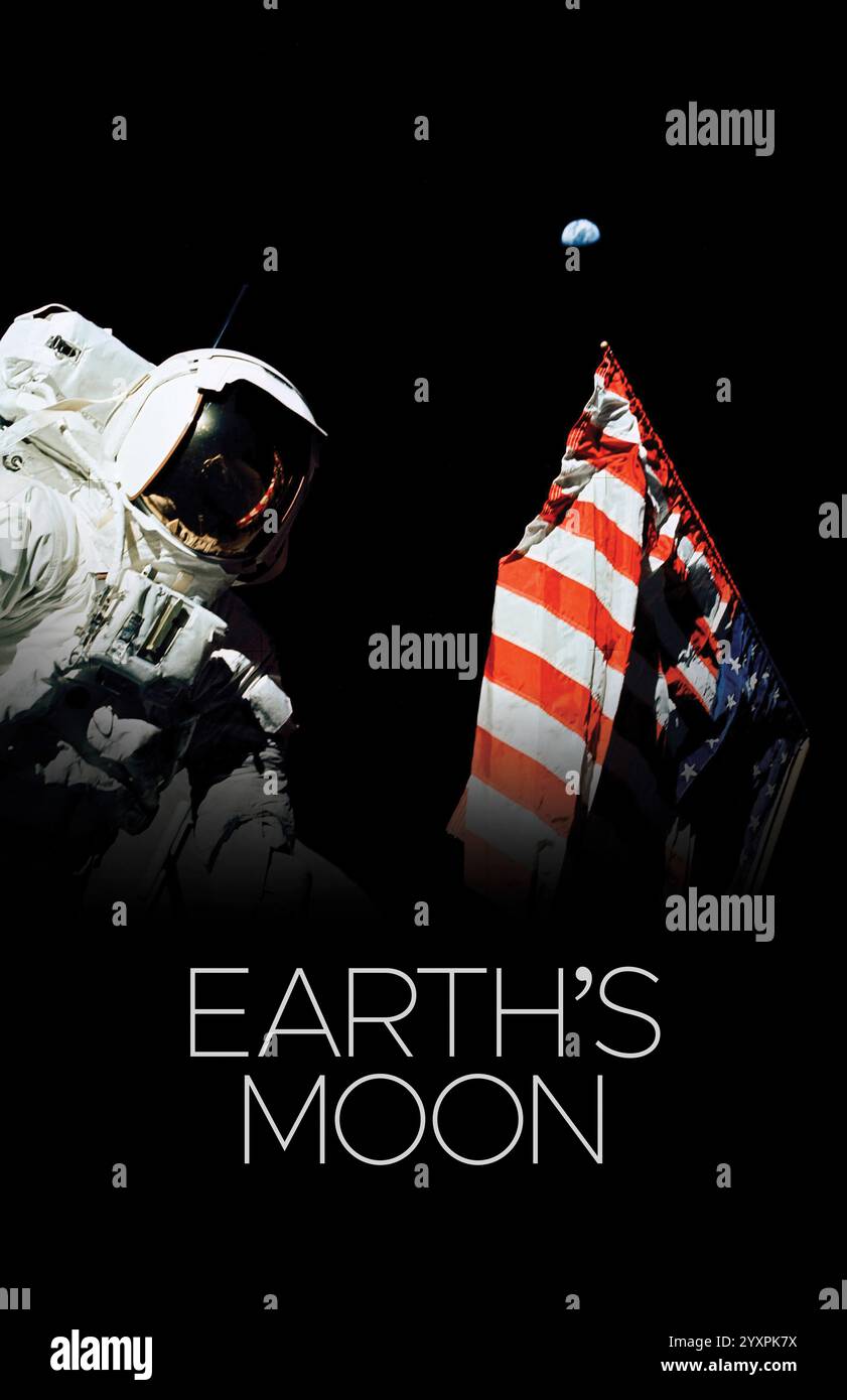 Solar system poster of Earth's moon Stock Photo - Alamy