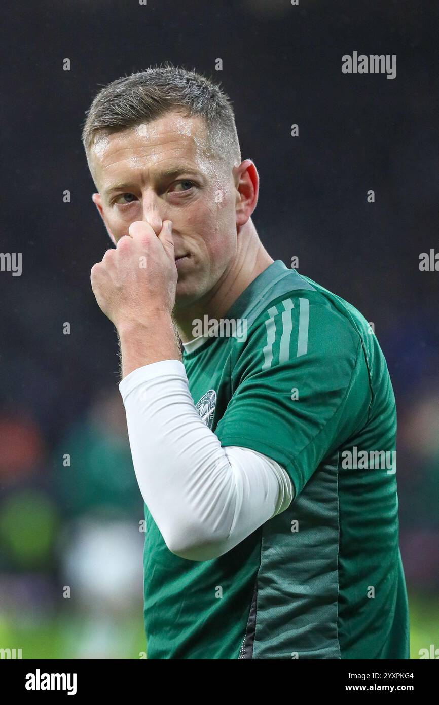 Callum McGregor, captain of Celtic fc, holding his nose, Glasgow ...