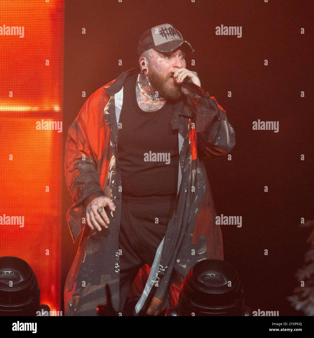 Teddy Swims performs at Q102's iHeartRadio Jingle Ball on Monday, Dec ...