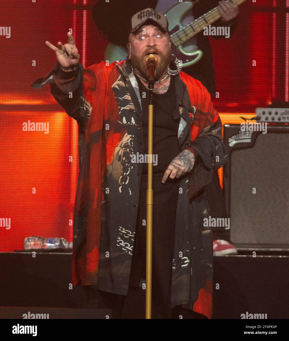 Teddy Swims performs at Q102's iHeartRadio Jingle Ball on Monday, Dec ...