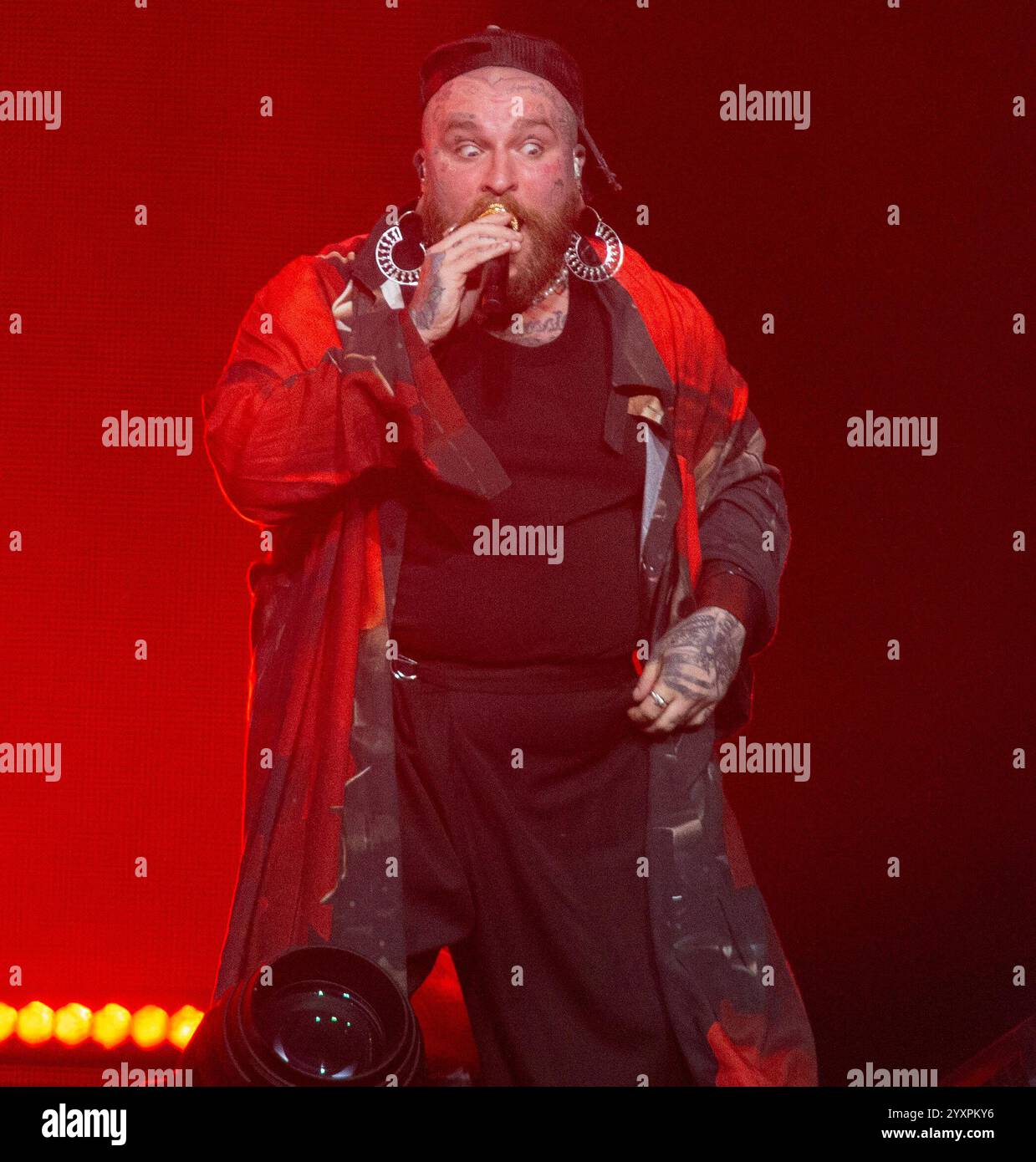 Teddy Swims performs at Q102's iHeartRadio Jingle Ball on Monday, Dec ...