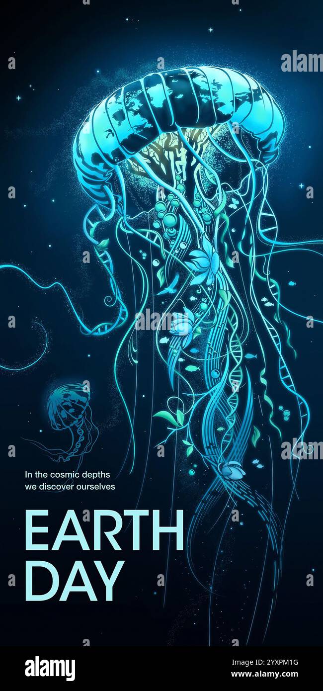 Earth Day Poster, the cosmic depths Stock Photo - Alamy