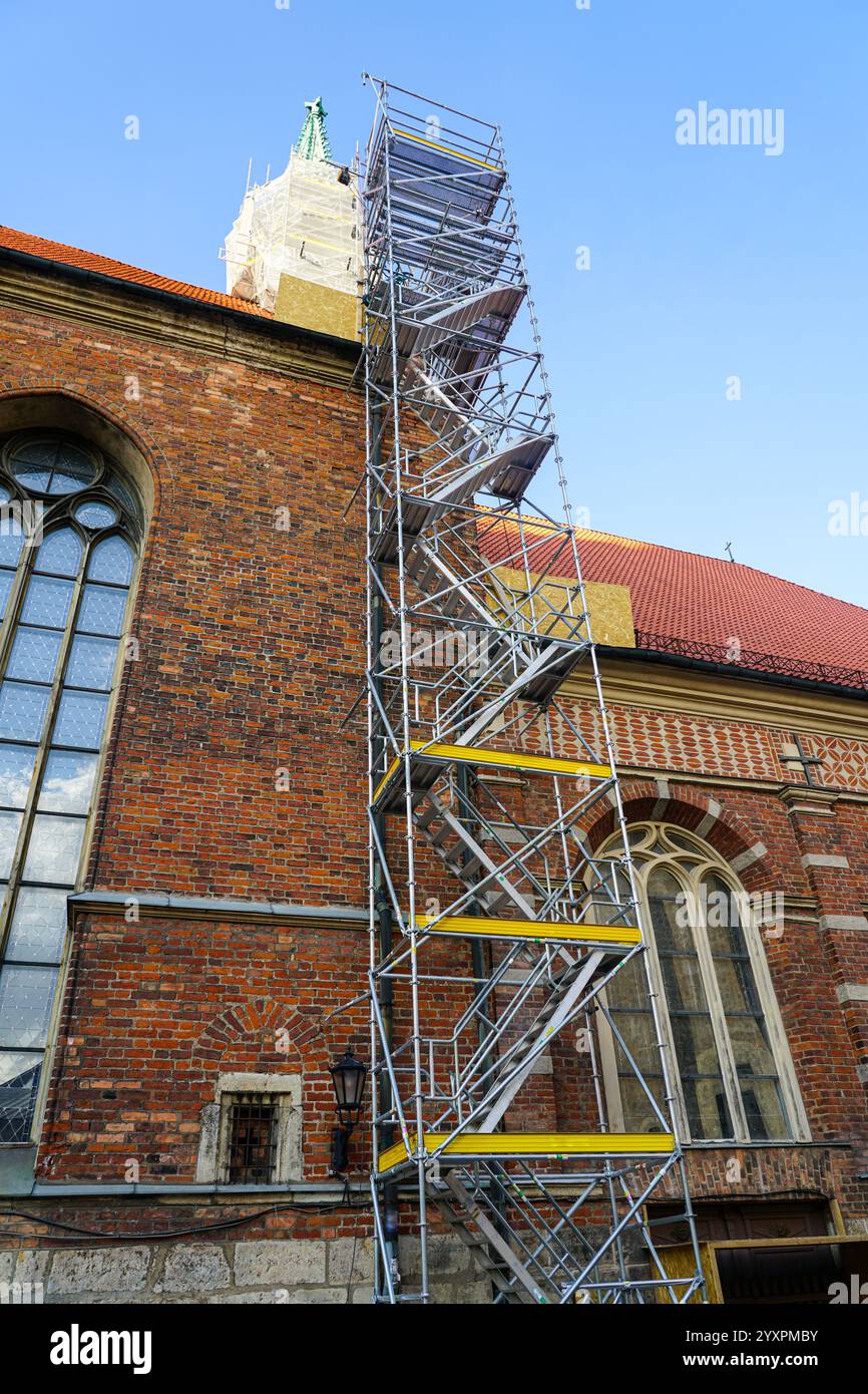 Historic church tower facade restoration using modern very high ...