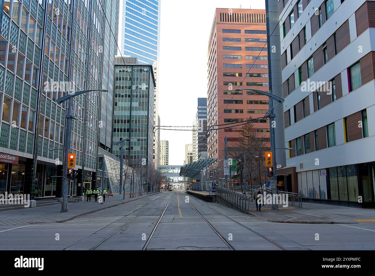 Calgary Canada - 29 December 2023 -LRT (Light rail transit) station in ...