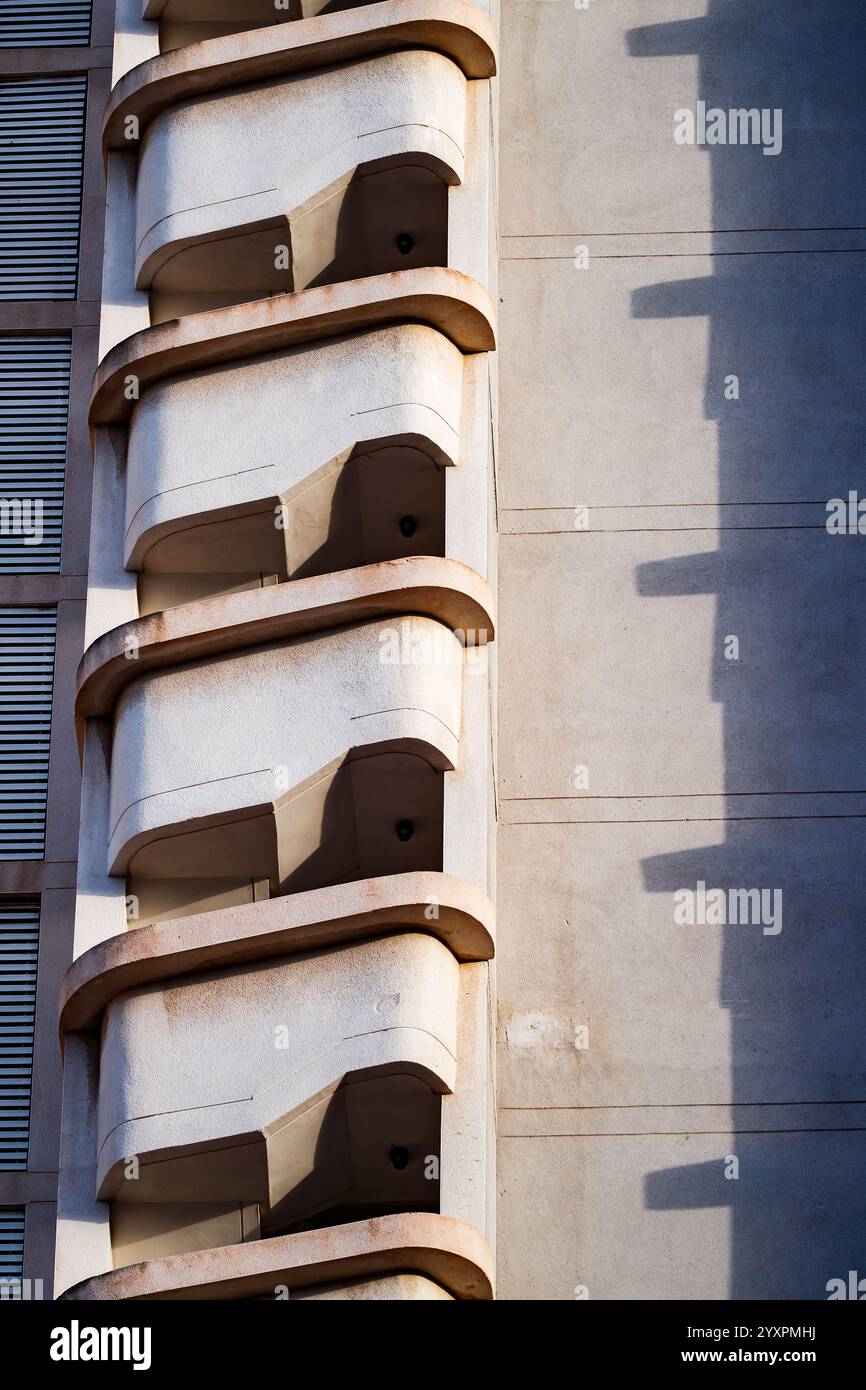 Detail of the stairs of a skyscraper in Benidorm Stock Photo - Alamy
