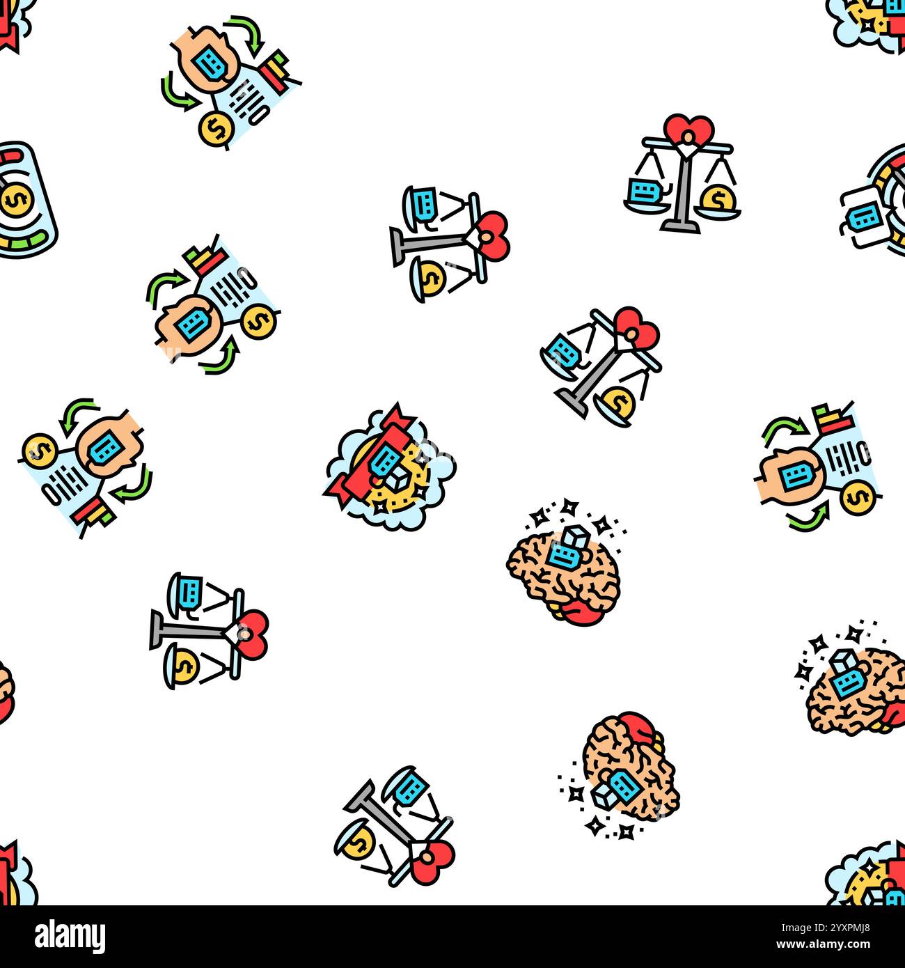 consumer behavior seamless pattern vector Stock Vector Image & Art - Alamy