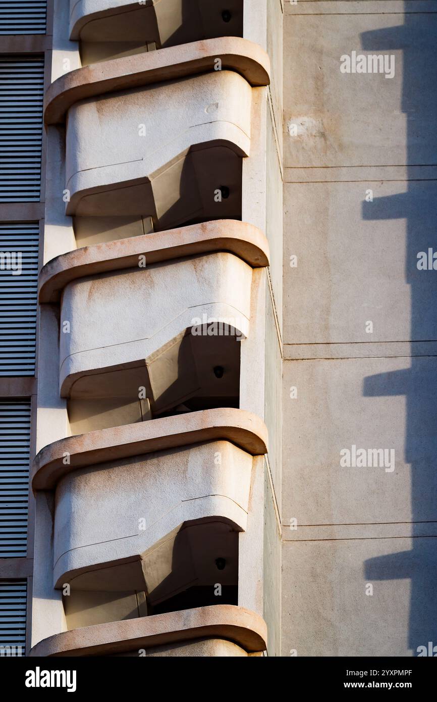 Detail of the stairs of a skyscraper in Benidorm Stock Photo - Alamy