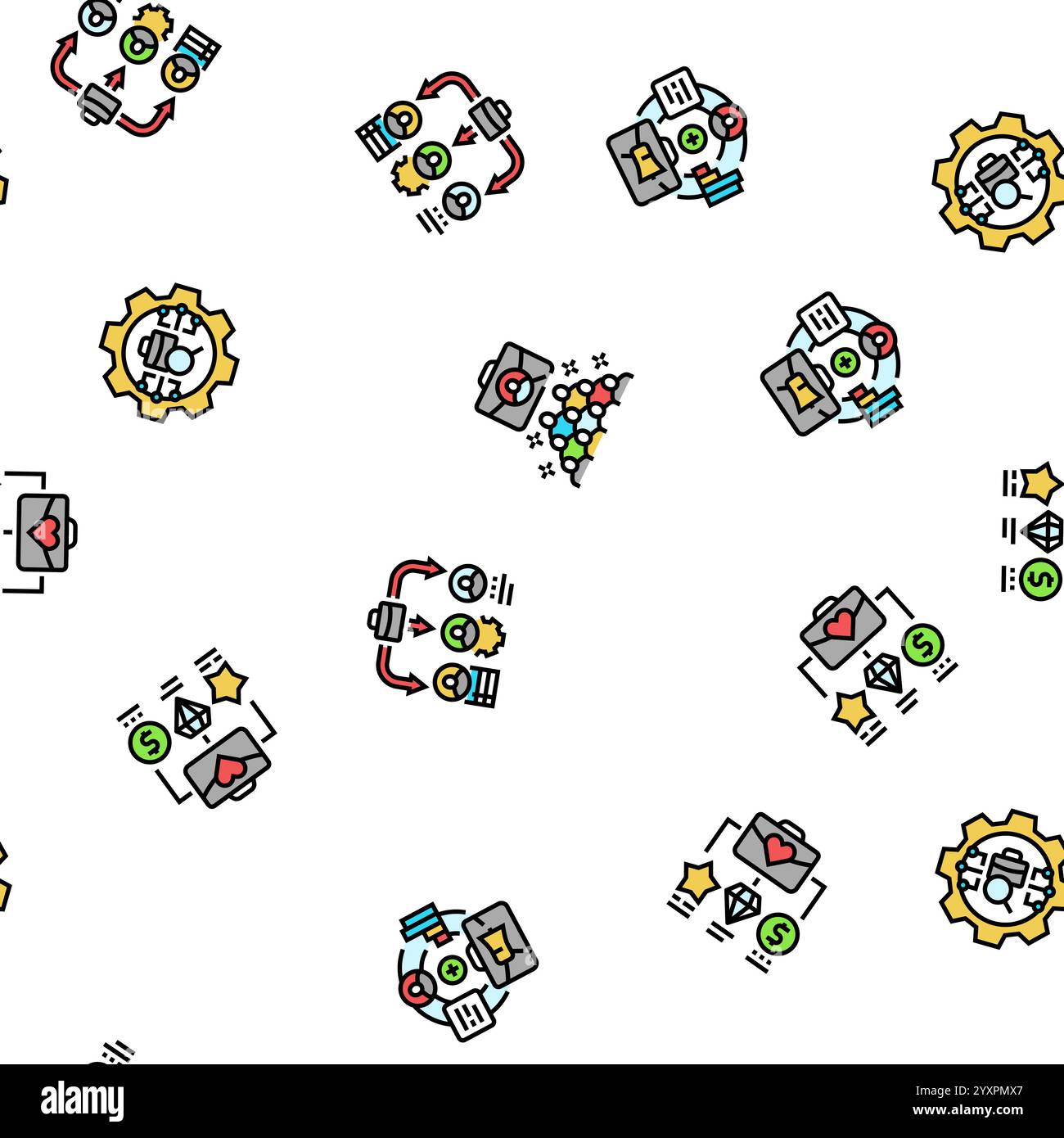 recruitment business work job seamless pattern vector Stock Vector ...