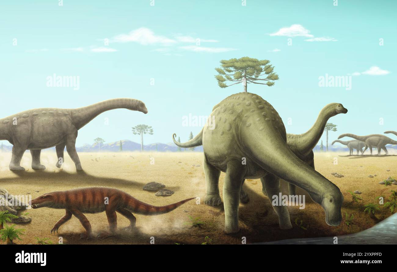 Baurusuchus and sauropods in the arid environment of the Bauru Basin of ...