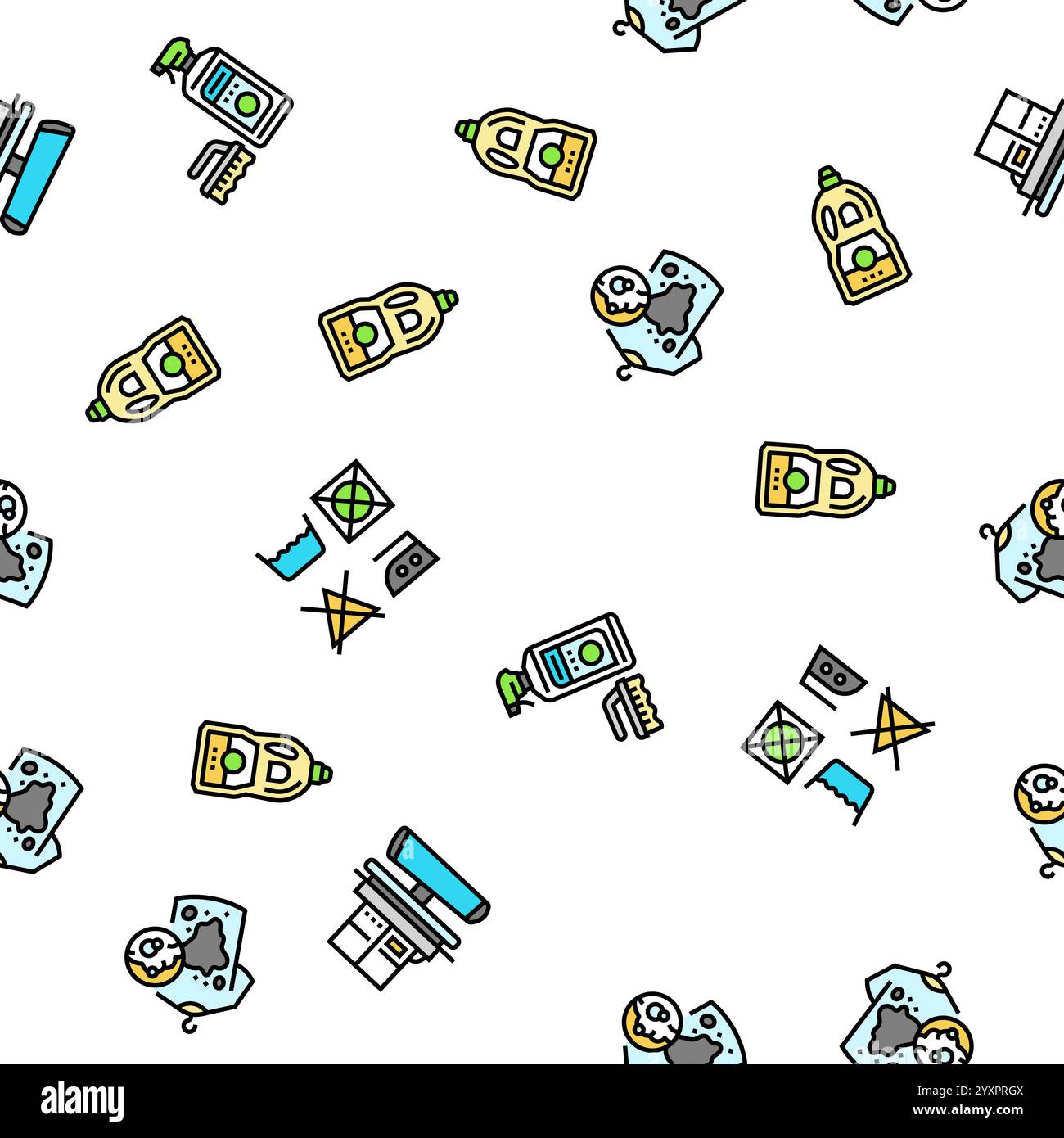 dry cleaning laundry wash service seamless pattern vector Stock Vector ...