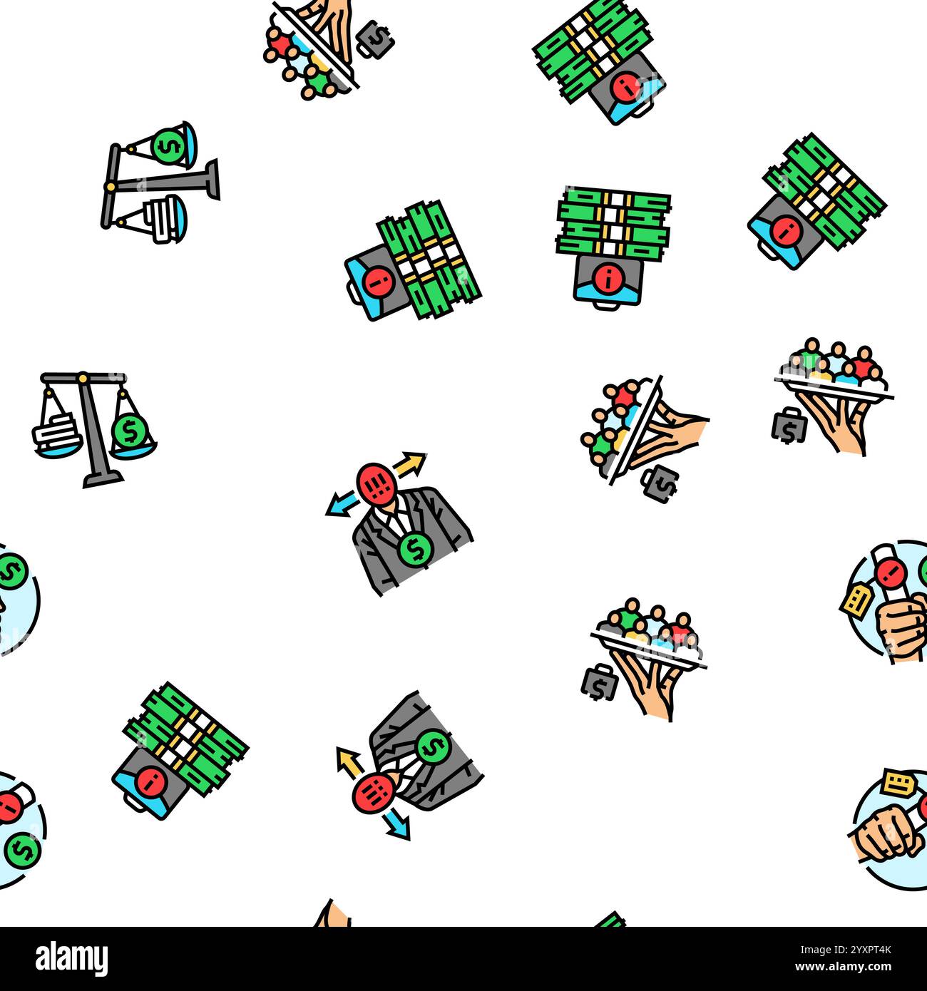 corruption money business cash seamless pattern vector Stock Vector ...