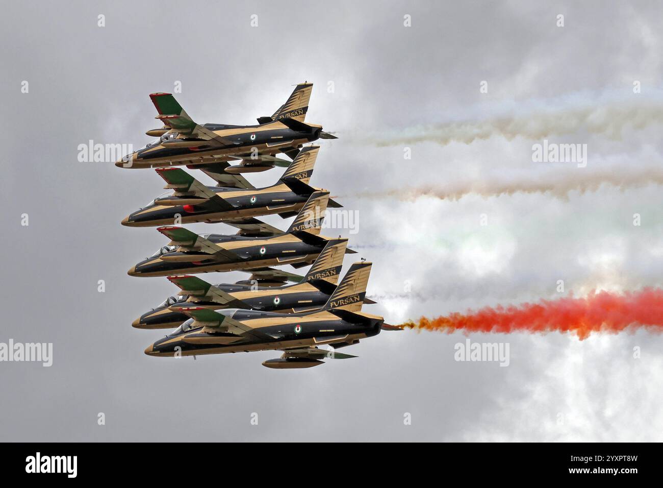 MB-339 of the United Arab Emirates aerobatic team, Al Fursan Stock ...