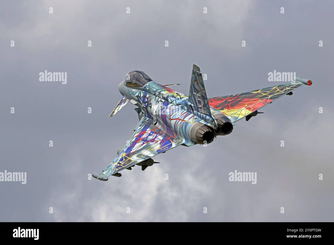 EF2000 fighter jet of the German Air Force adorned with special paint ...