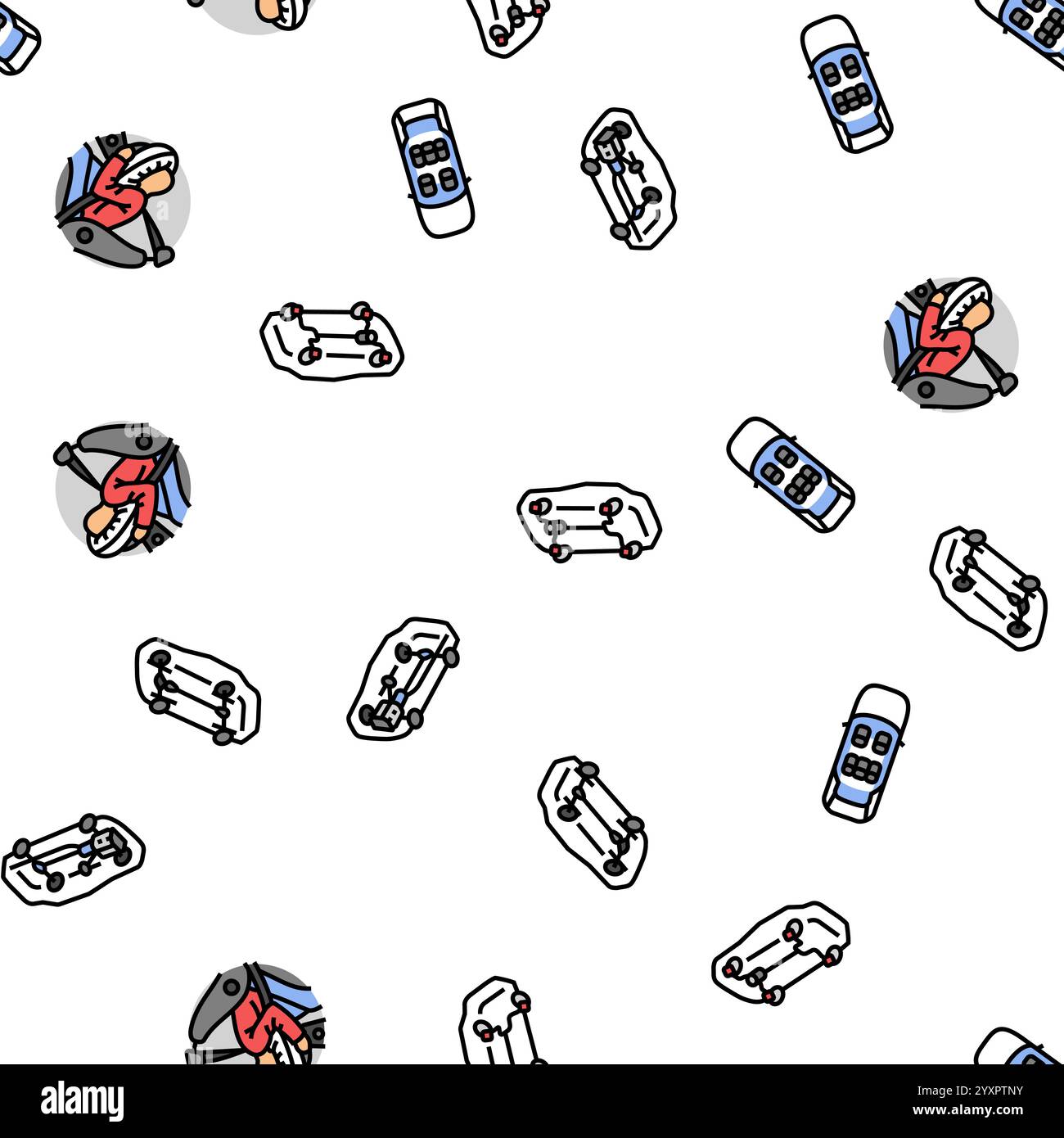 car vehicle auto transport seamless pattern vector Stock Vector Image ...