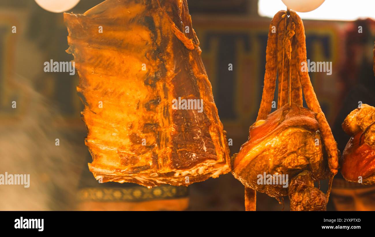 Traditional food at Bucharest Christmas Market Stock Photo - Alamy