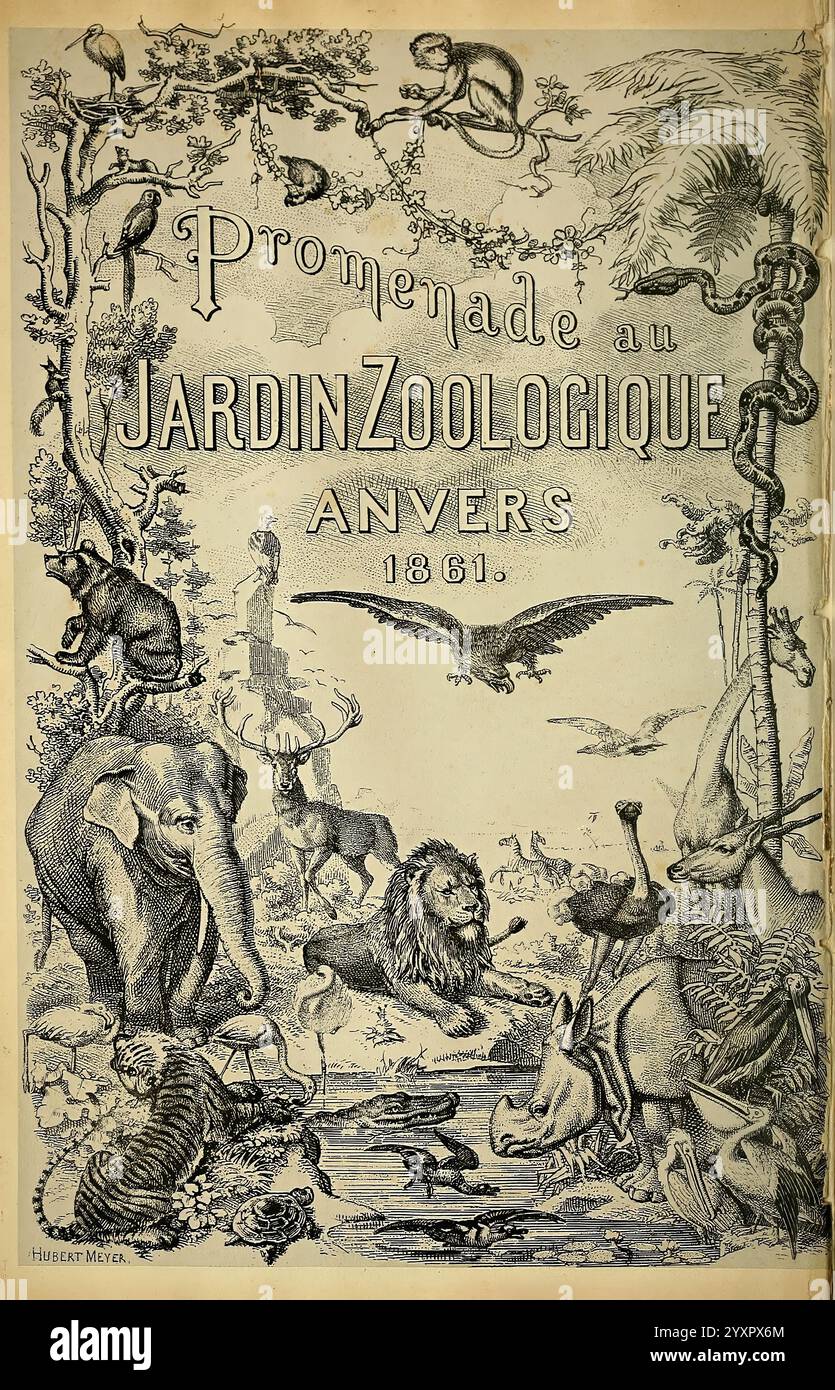 Promenade au jardin zoologique d'Anvers, Anvers, J.-E. Buschmann, 1861 ...