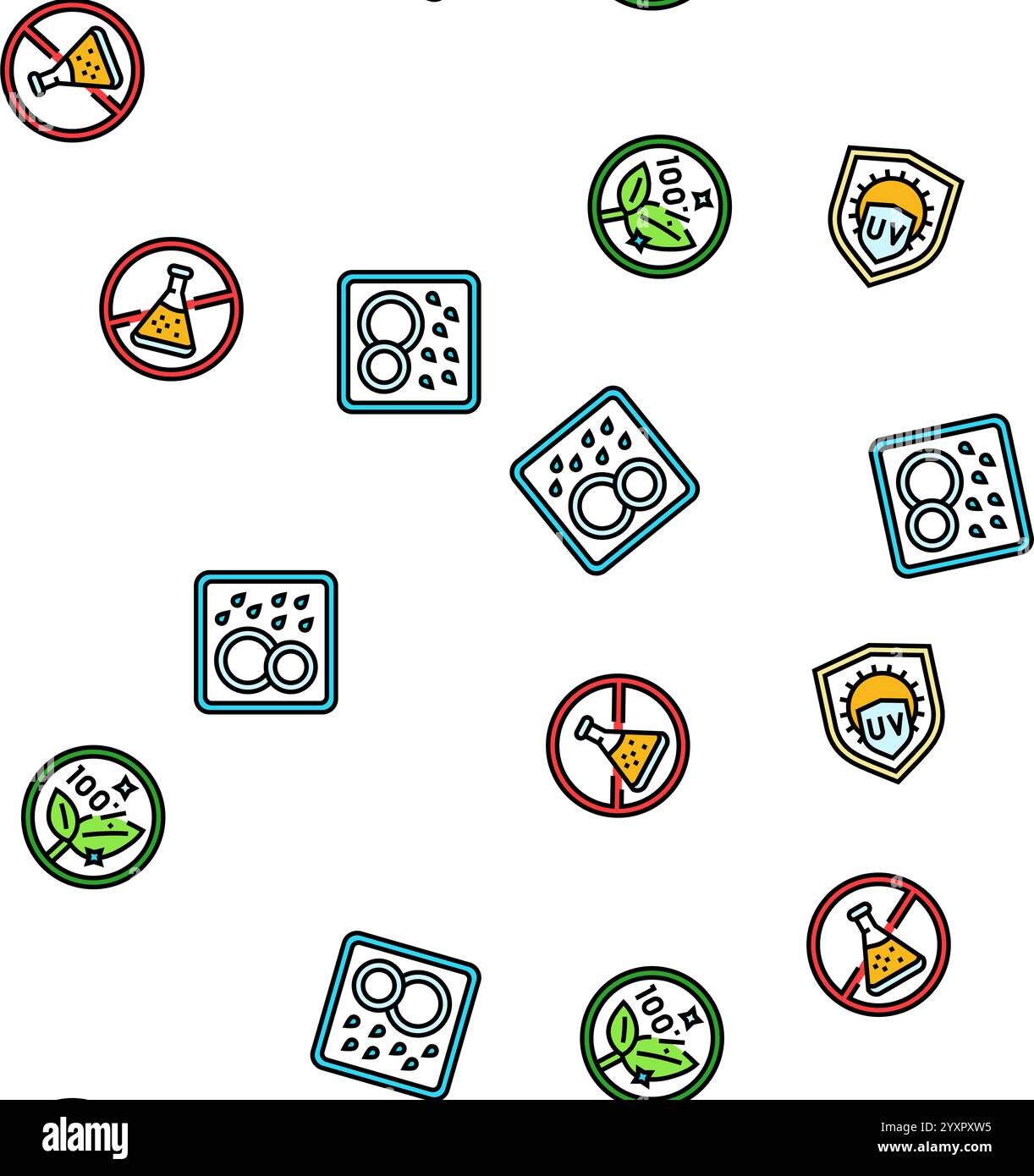 product caution label warning seamless pattern vector Stock Vector ...