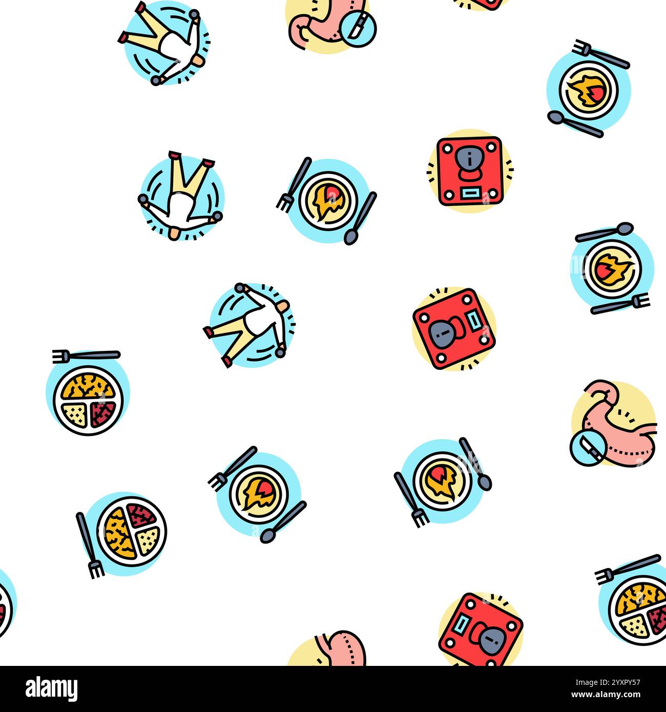 obesity overweight fat obese seamless pattern vector Stock Vector Image ...