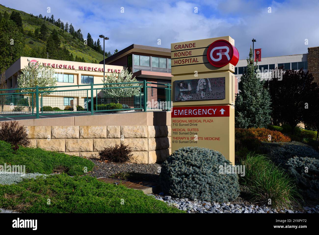 La Grande, OR, USA - April 27, 2024; Grande Ronde Hospital in La Grande ...