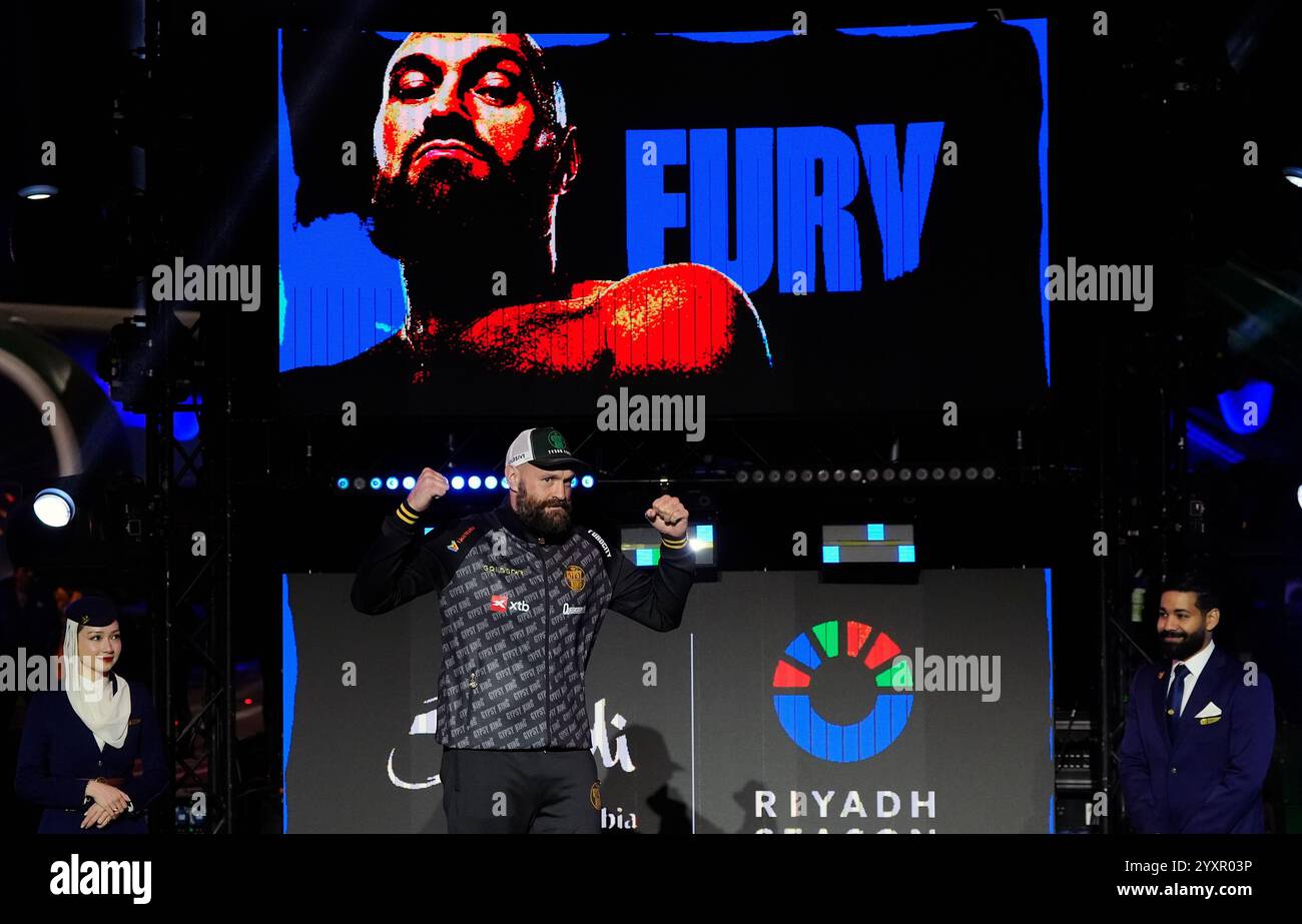 Tyson Fury during the grand arrivals at the BLVD Runway, Riyadh. Tyson ...