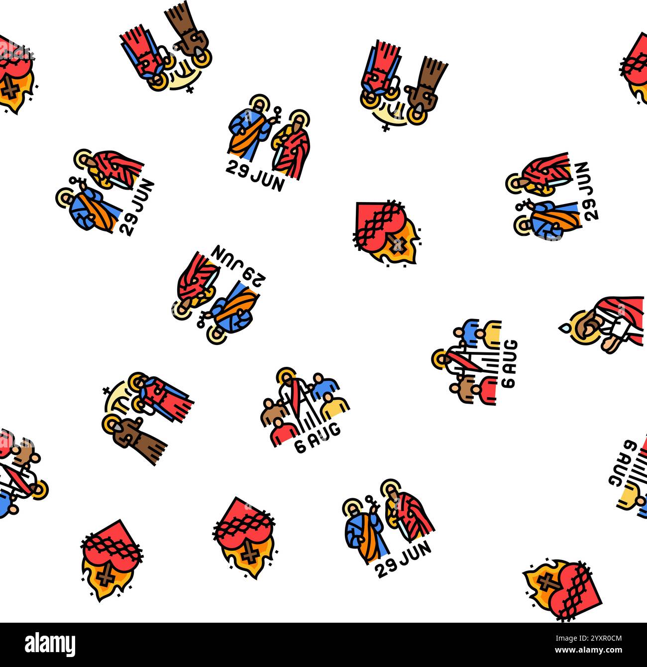 catholic holidays church easter seamless pattern vector Stock Vector ...