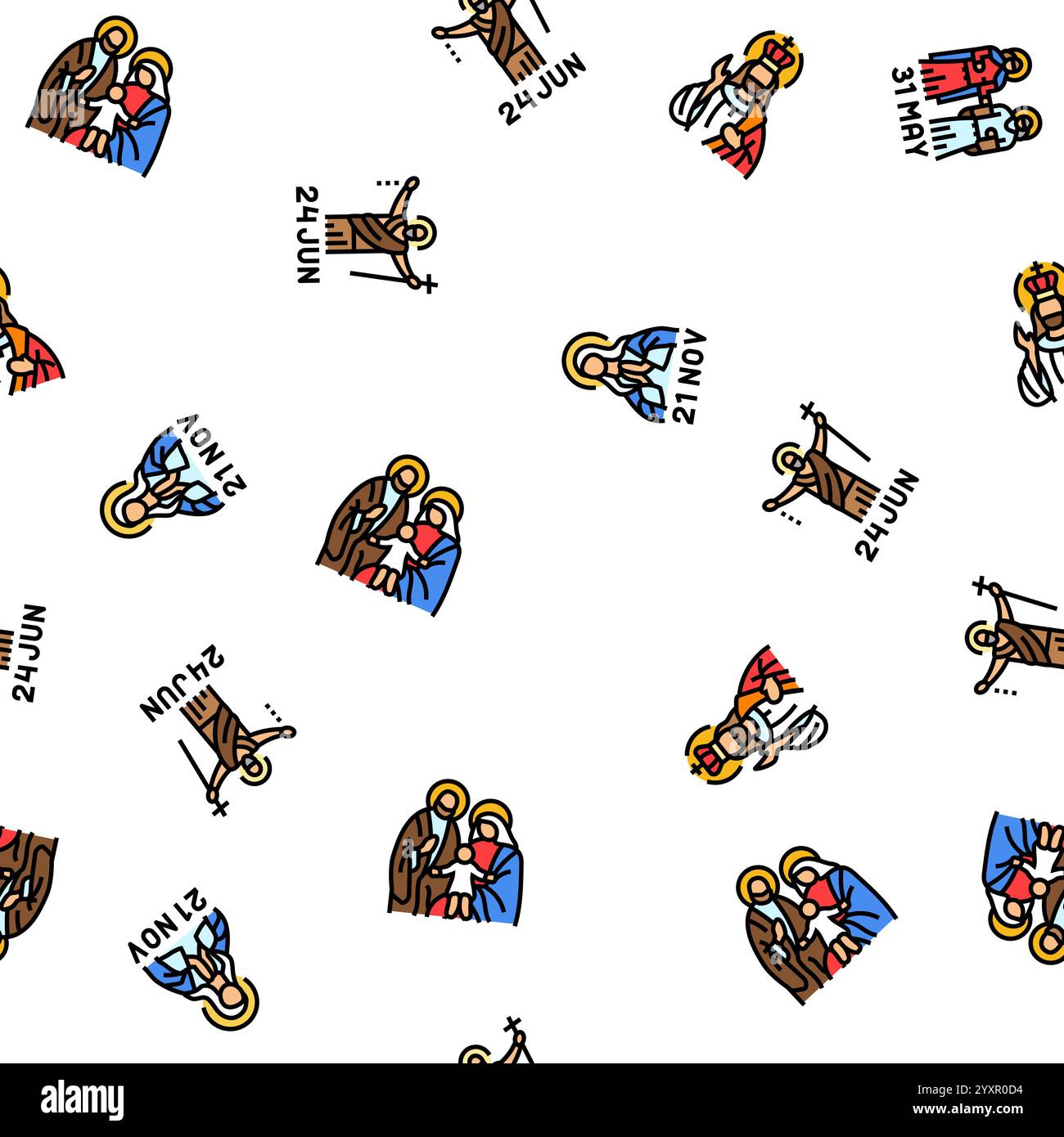 catholic holidays church easter seamless pattern vector Stock Vector ...