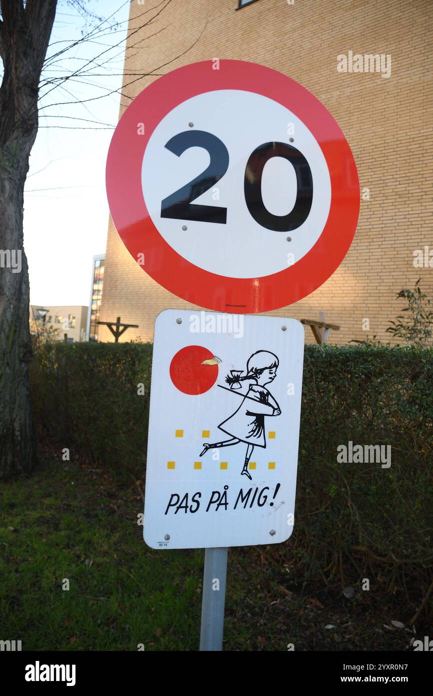 Copenhagen/ DenmarK/17 DECEMBER 2024/speed limit 20KM due to resident ...