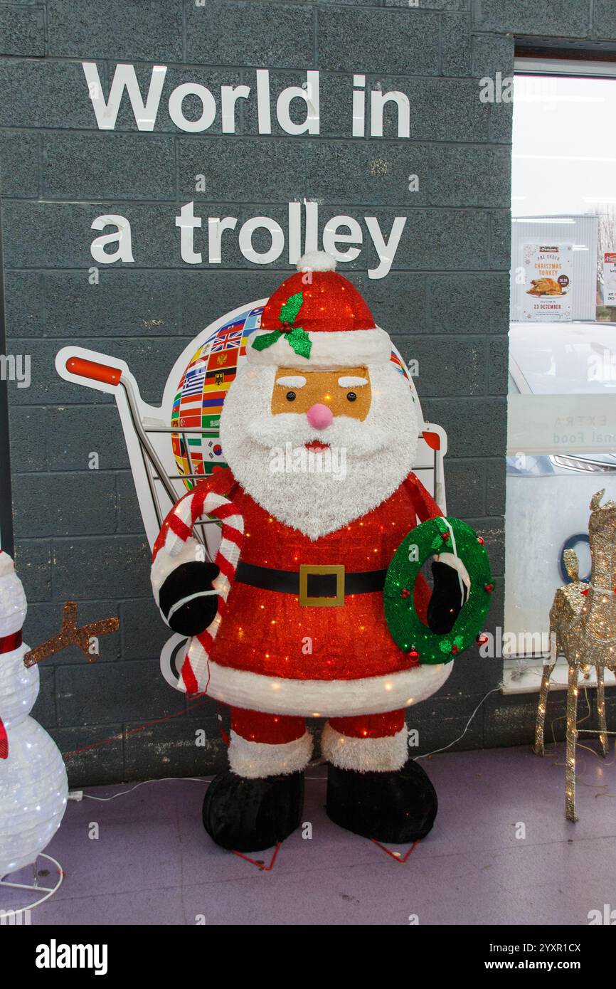 Santa Claus poster in Sheffield Stock Photo - Alamy