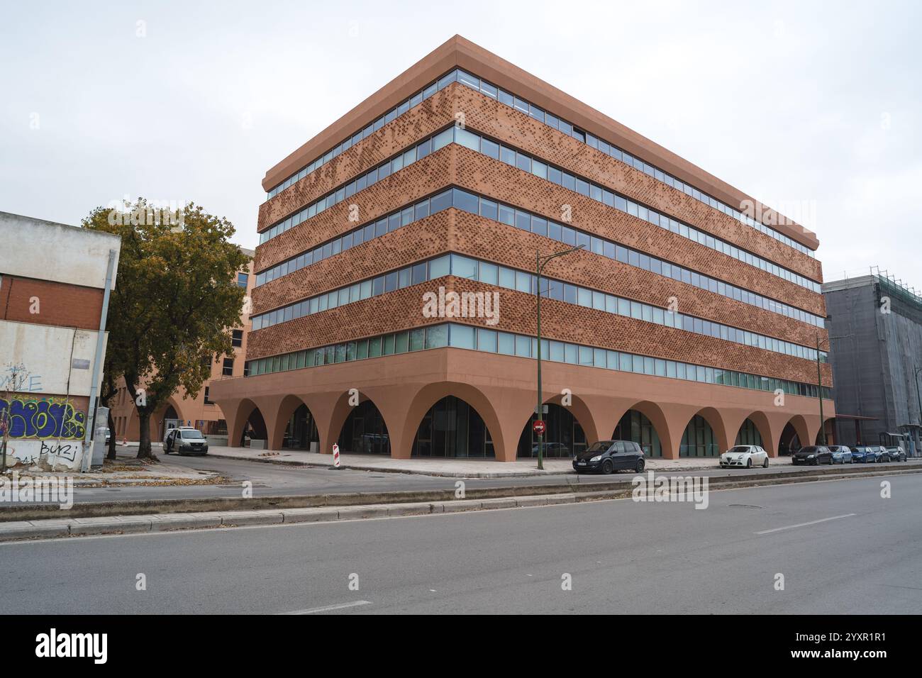 Modern Brick Facade Building in Thessaloniki, GreeceA contemporary ...