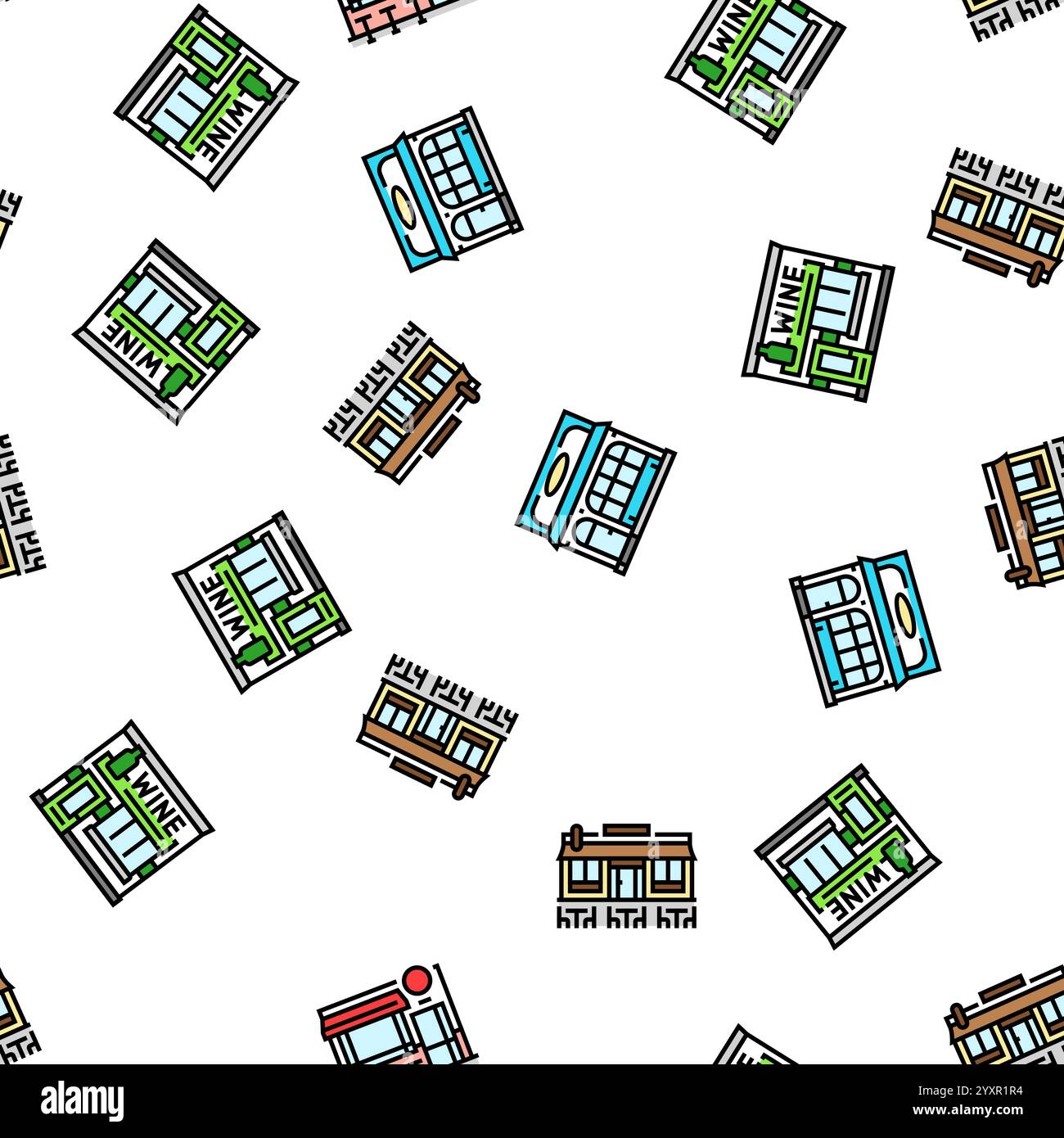 street cafe food burger festival seamless pattern vector Stock Vector Image & Art - Alamy