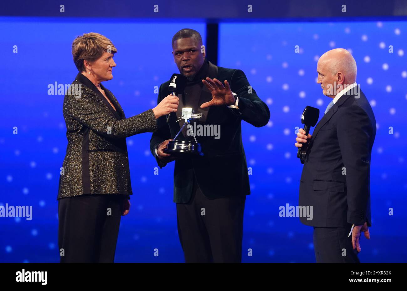 Mark Prince with the BBC Sports Personality of the Year Helen Rollason ...