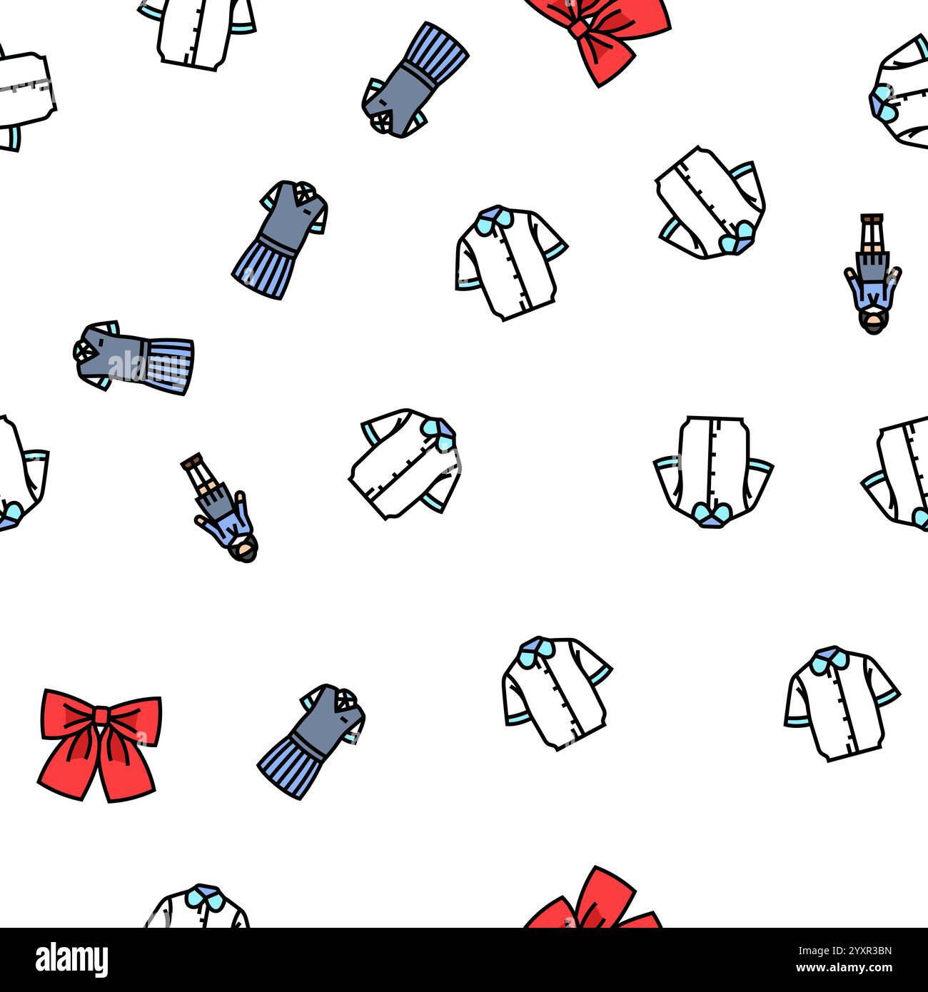 japanese school girl korea child seamless pattern vector Stock Vector ...