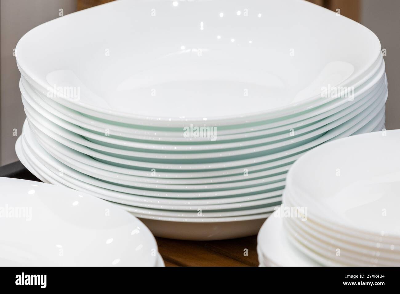 Plates together horizontal hi-res stock photography and images - Alamy