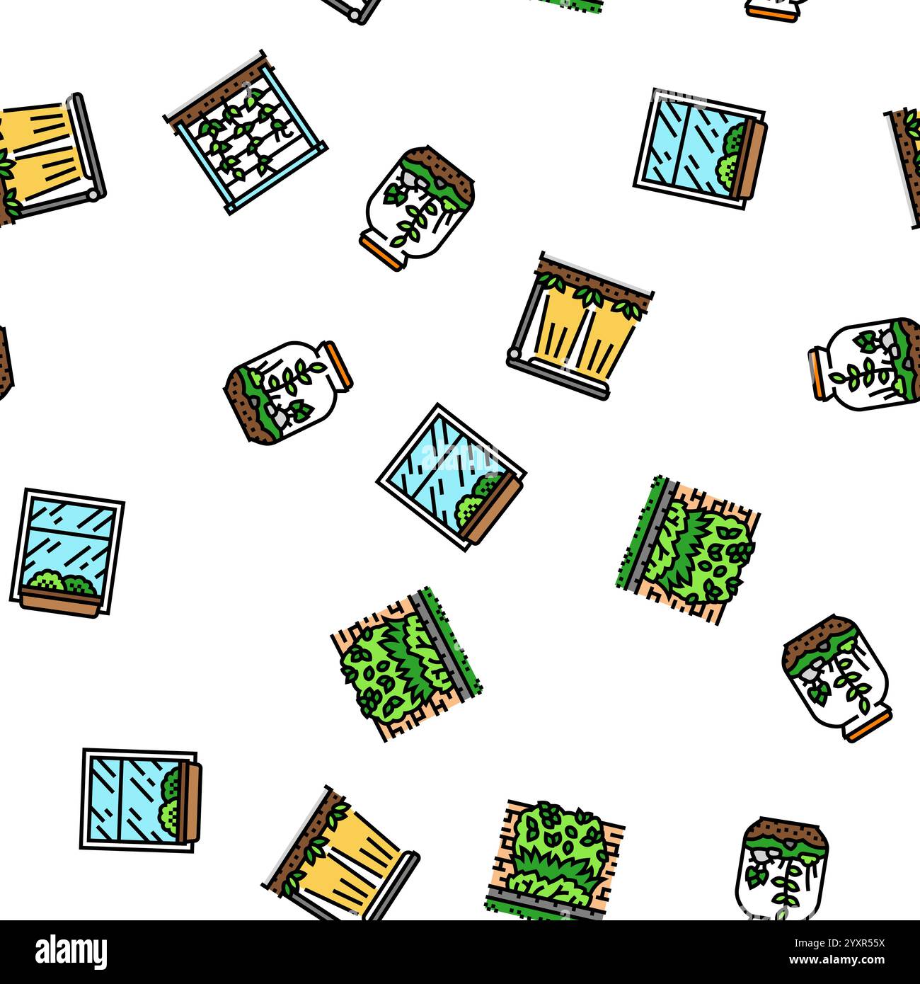 Communal garden Stock Vector Images - Alamy