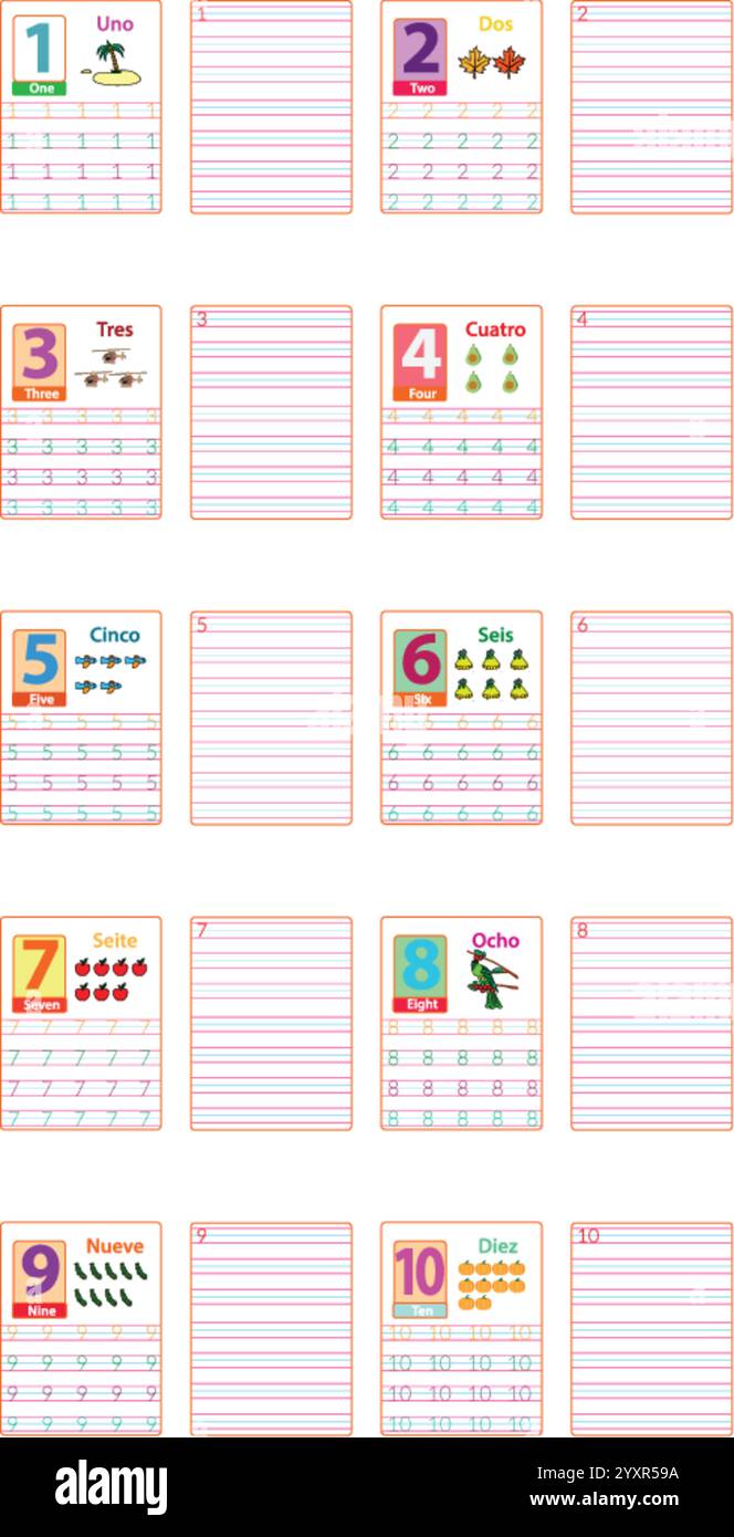 Spanish count Stock Vector Images - Alamy