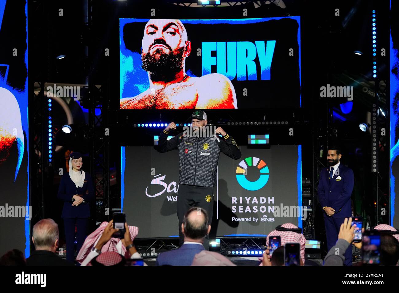 Tyson Fury during the grand arrivals at the BLVD Runway, Riyadh. Tyson ...