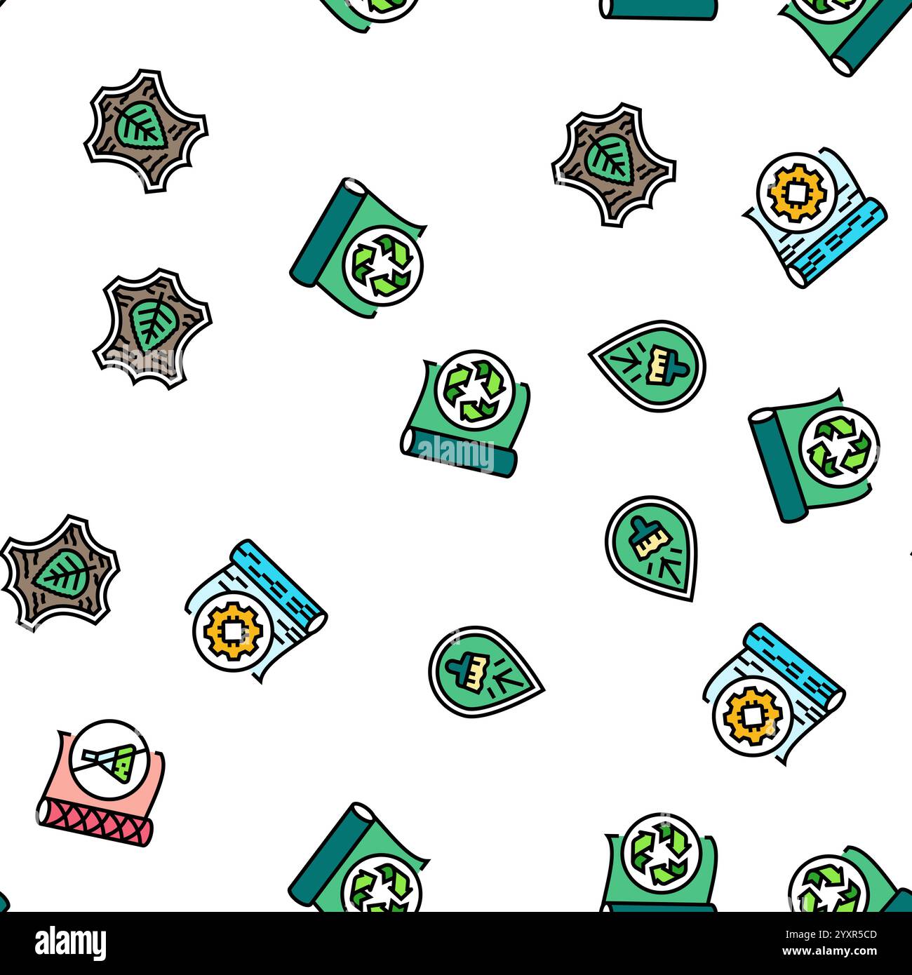 sustainable fashion textile eco seamless pattern vector Stock Vector ...