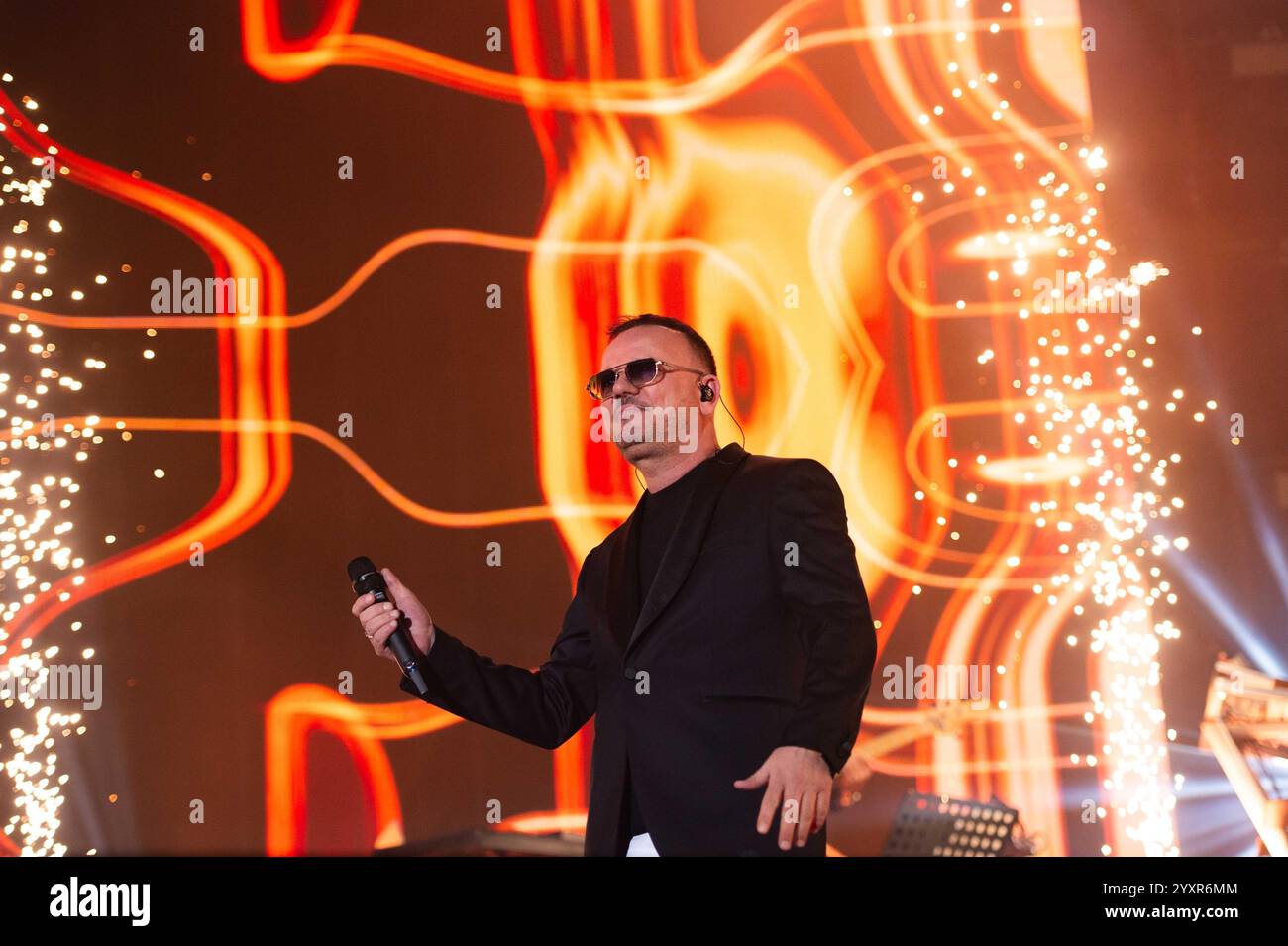 Palasele, Eboli (SA), Italy, December 15, 2024, Gigi D'Alessio during ...