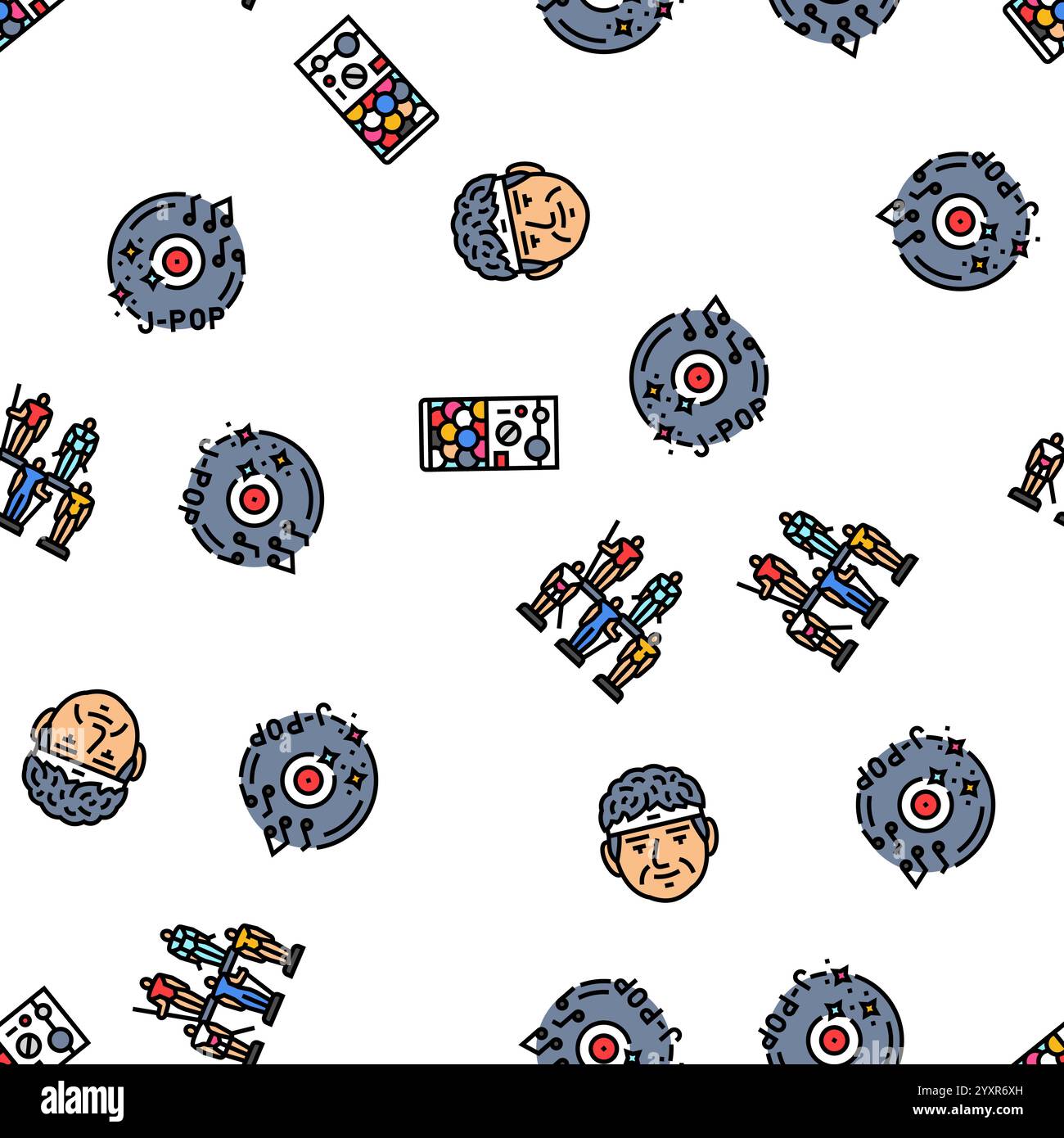 otaku anime manga eyes seamless pattern vector Stock Vector Image & Art ...