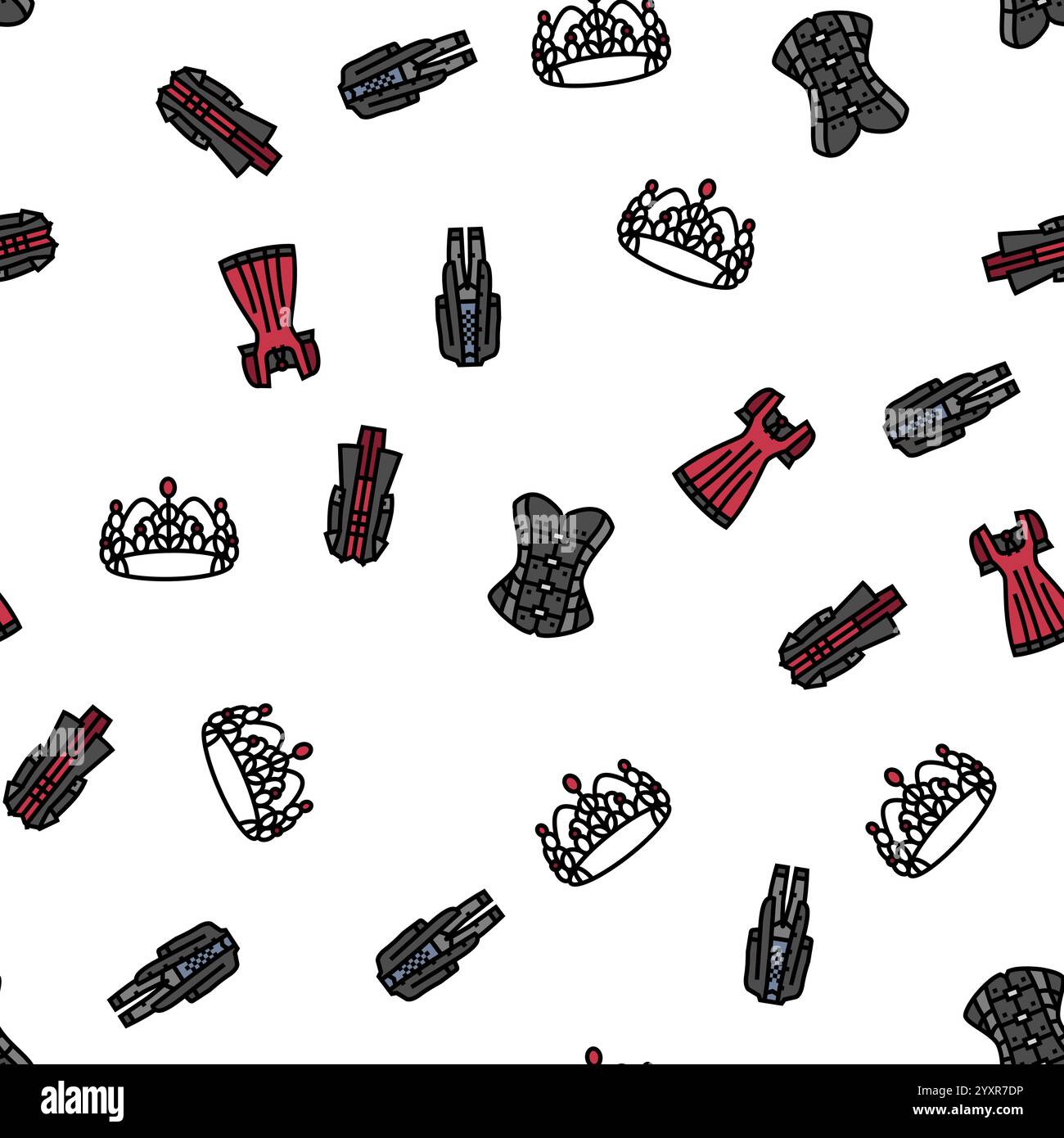 goth subculture punk gothic y2k seamless pattern vector Stock Vector ...