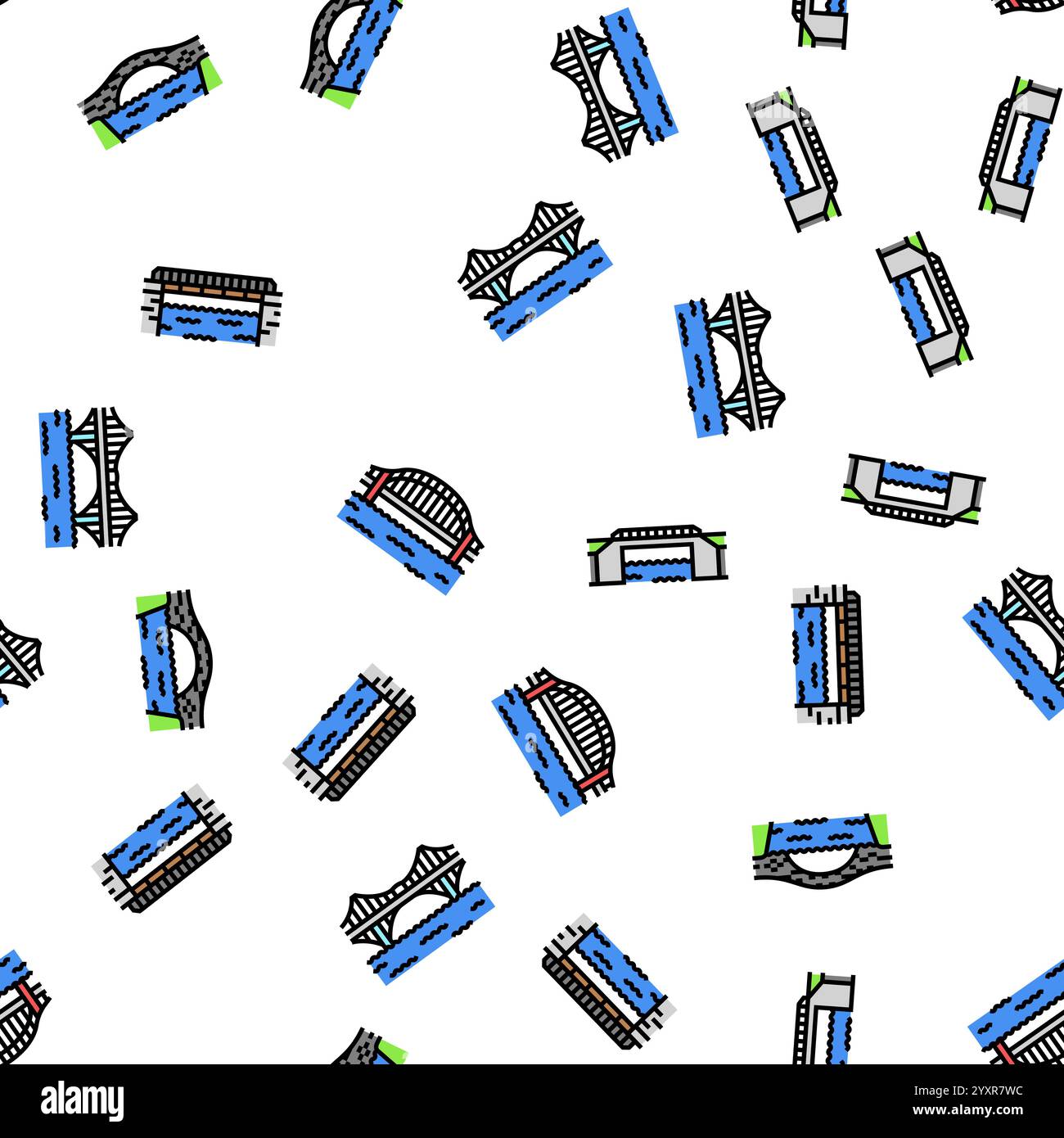 Sky walk suspension bridge Stock Vector Images - Alamy