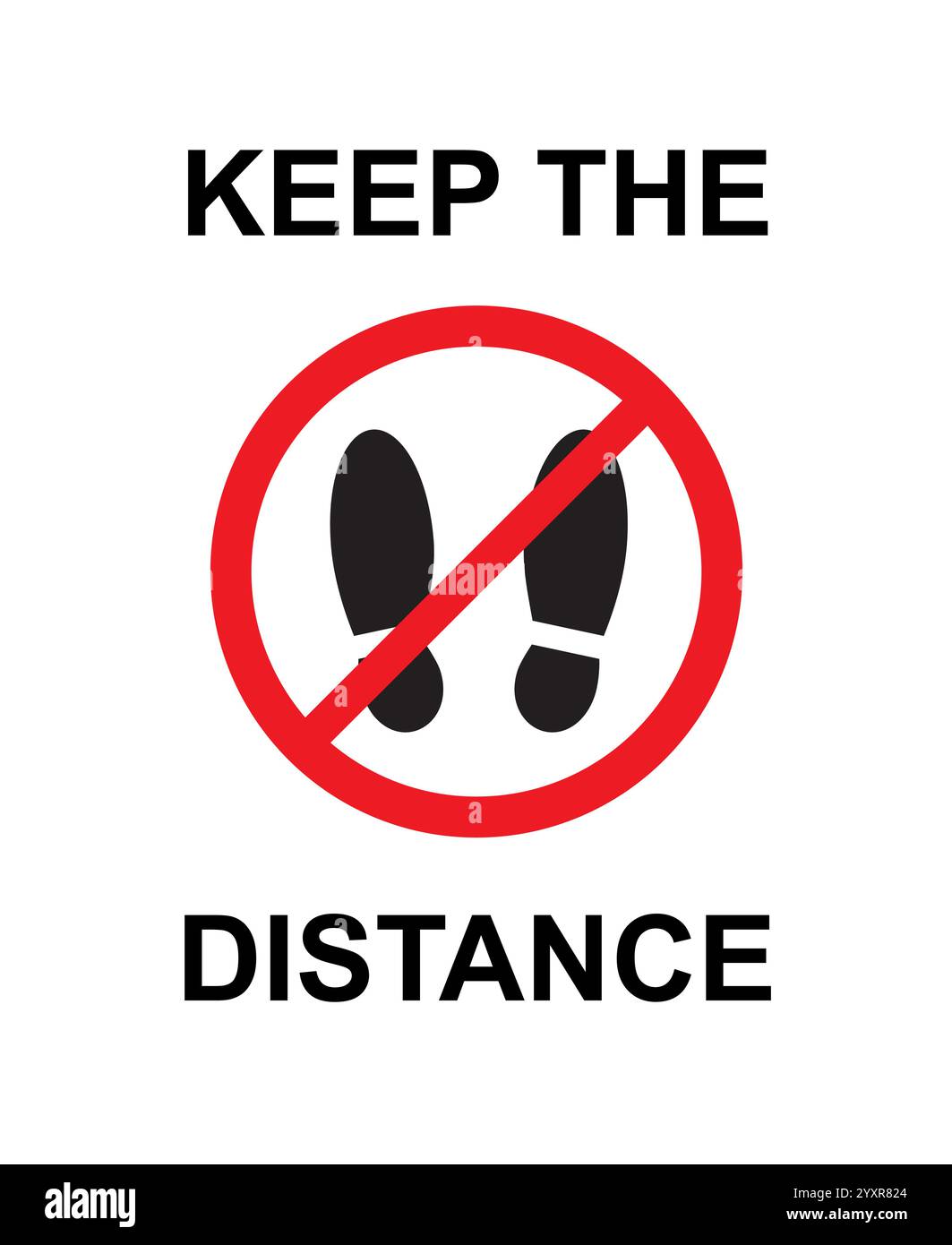 Sticker foot print keep Cut Out Stock Images & Pictures - Alamy