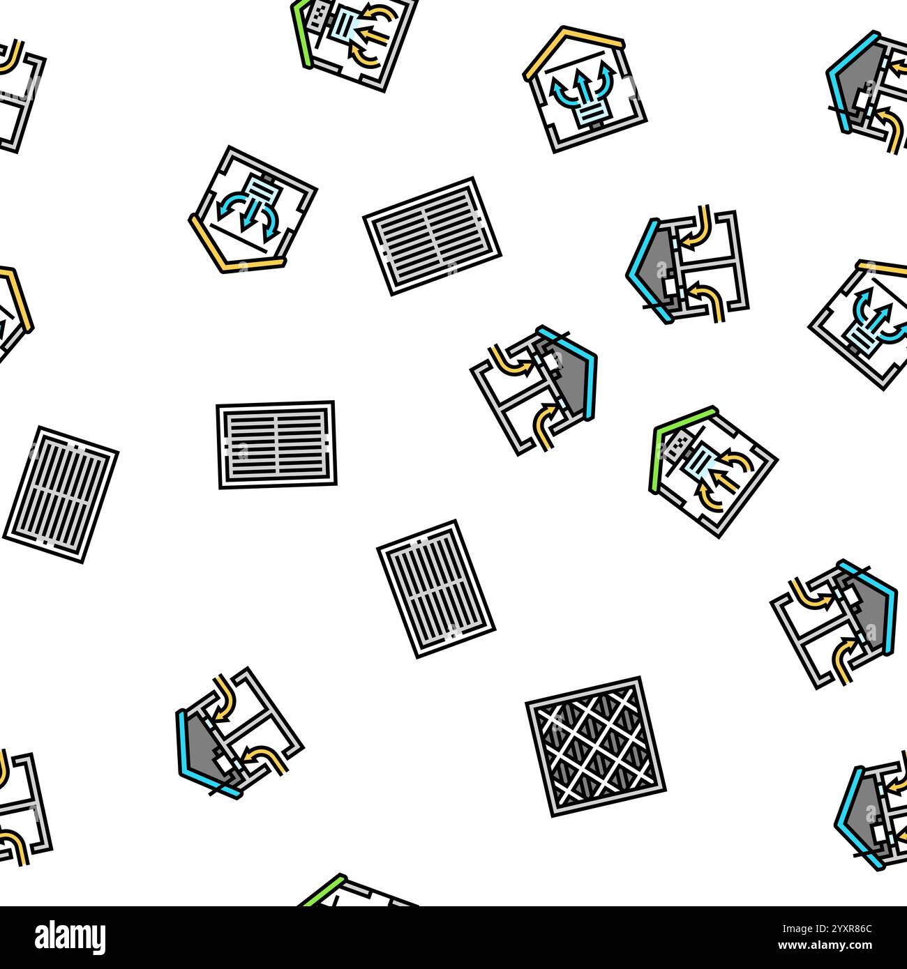 air ventilation cold fan seamless pattern vector Stock Vector Image ...