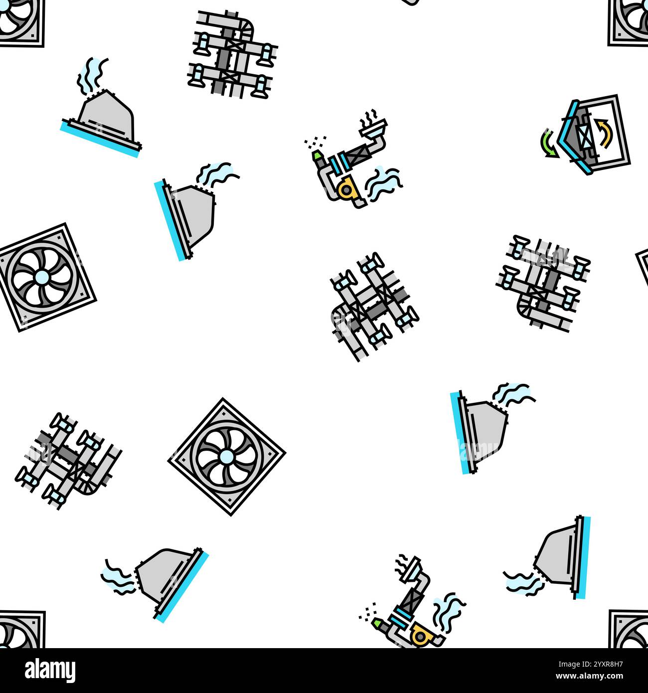 air ventilation cold fan seamless pattern vector Stock Vector Image ...