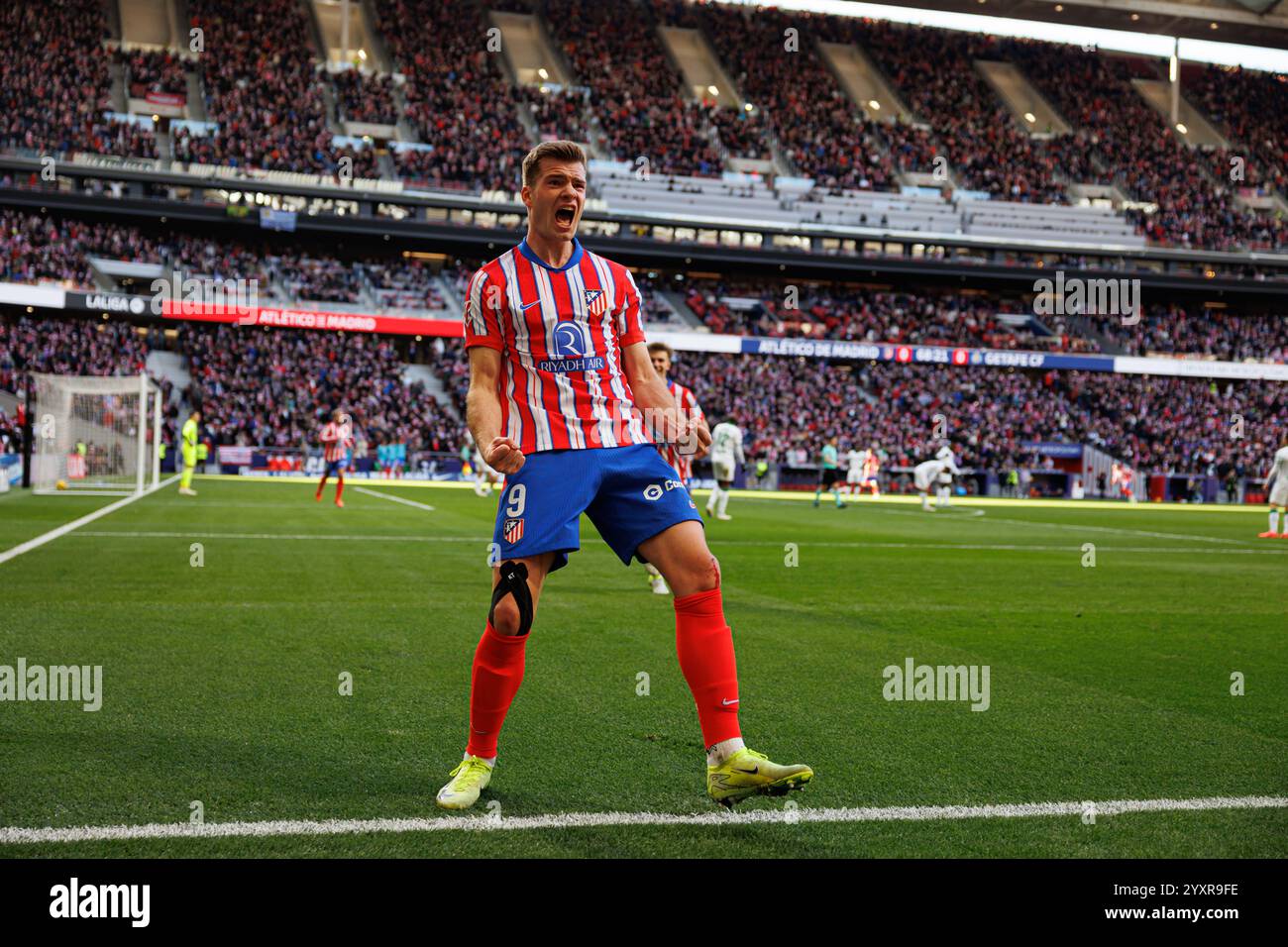 Alexander Sorloth seen celebrating after scoring goal during LaLiga EA ...